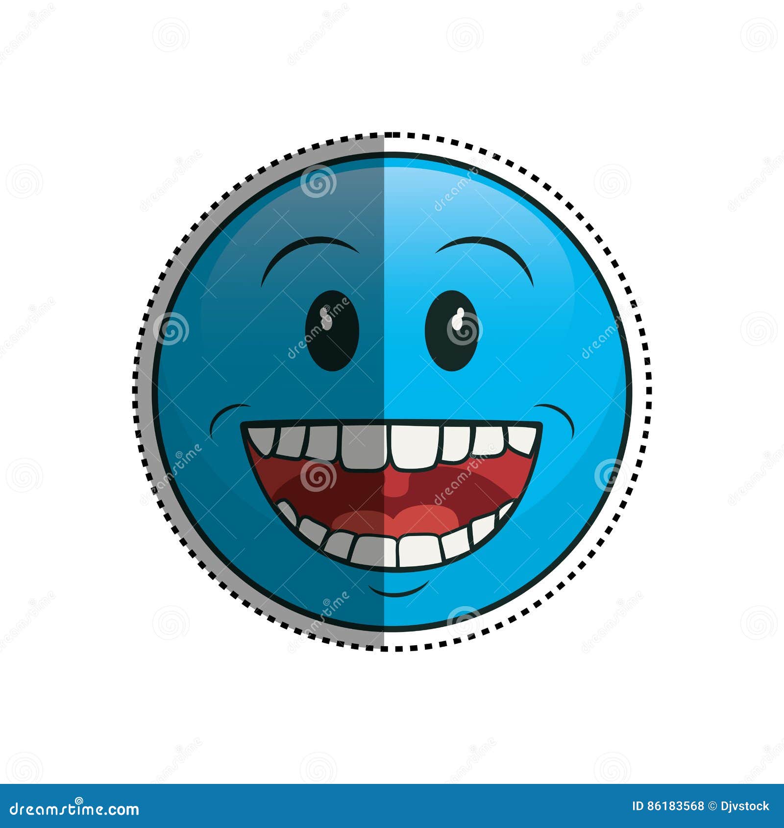 Lustige Emoticonkarikatur stock abbildung. Illustration von avatara ...