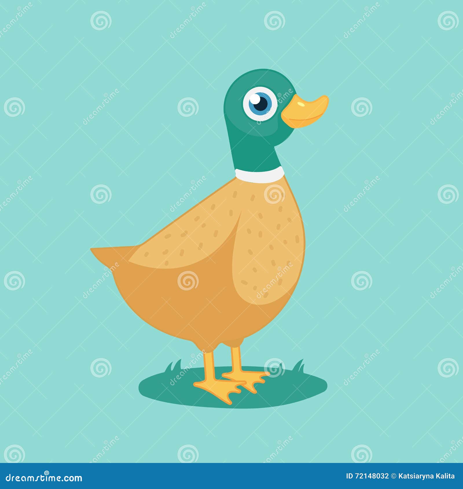 Lustige Ente der Karikatur vektor abbildung. Illustration von auslegung ...