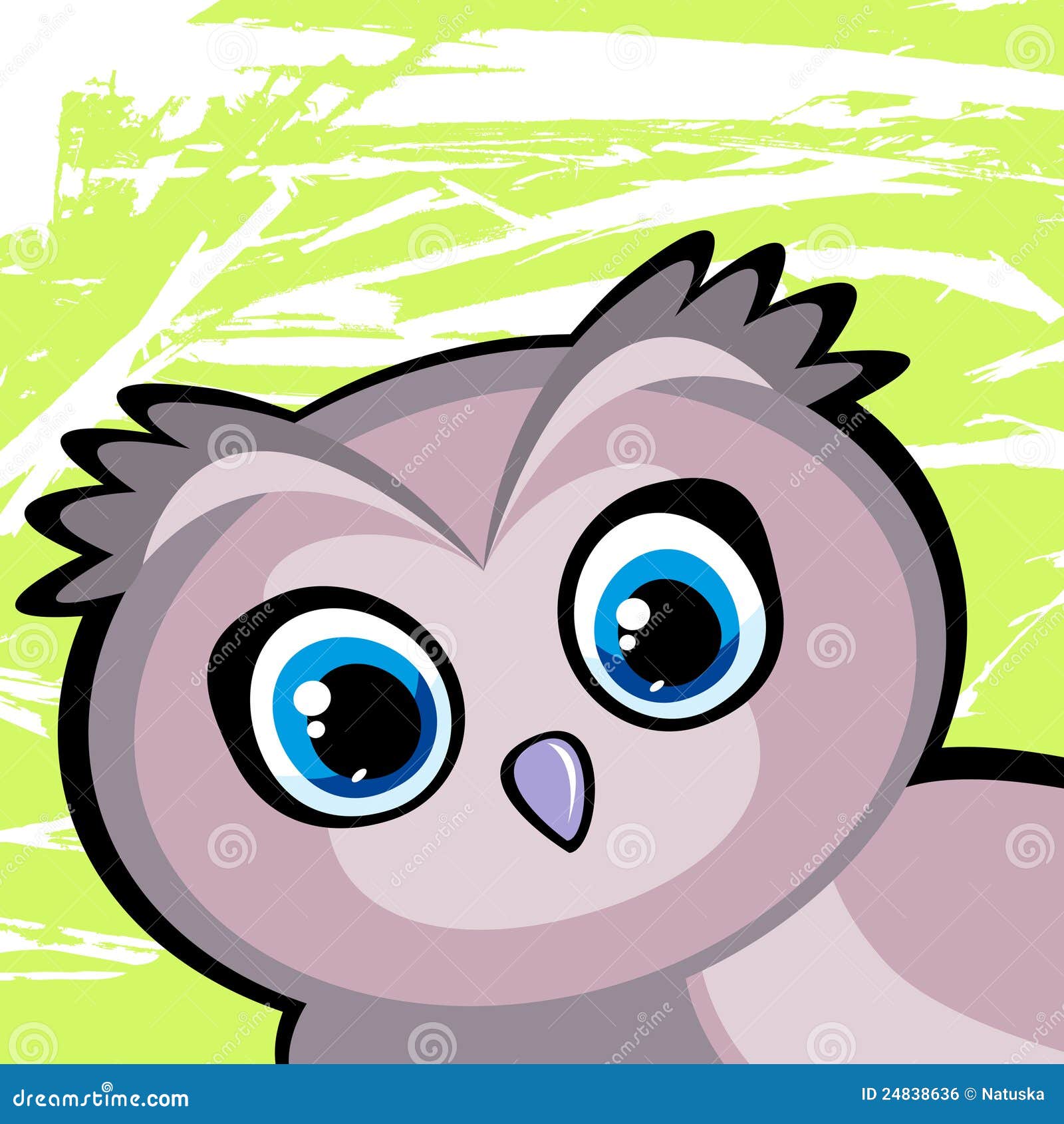 Lustige Eule der Karikatur stock abbildung. Illustration von zinsen - 24838636