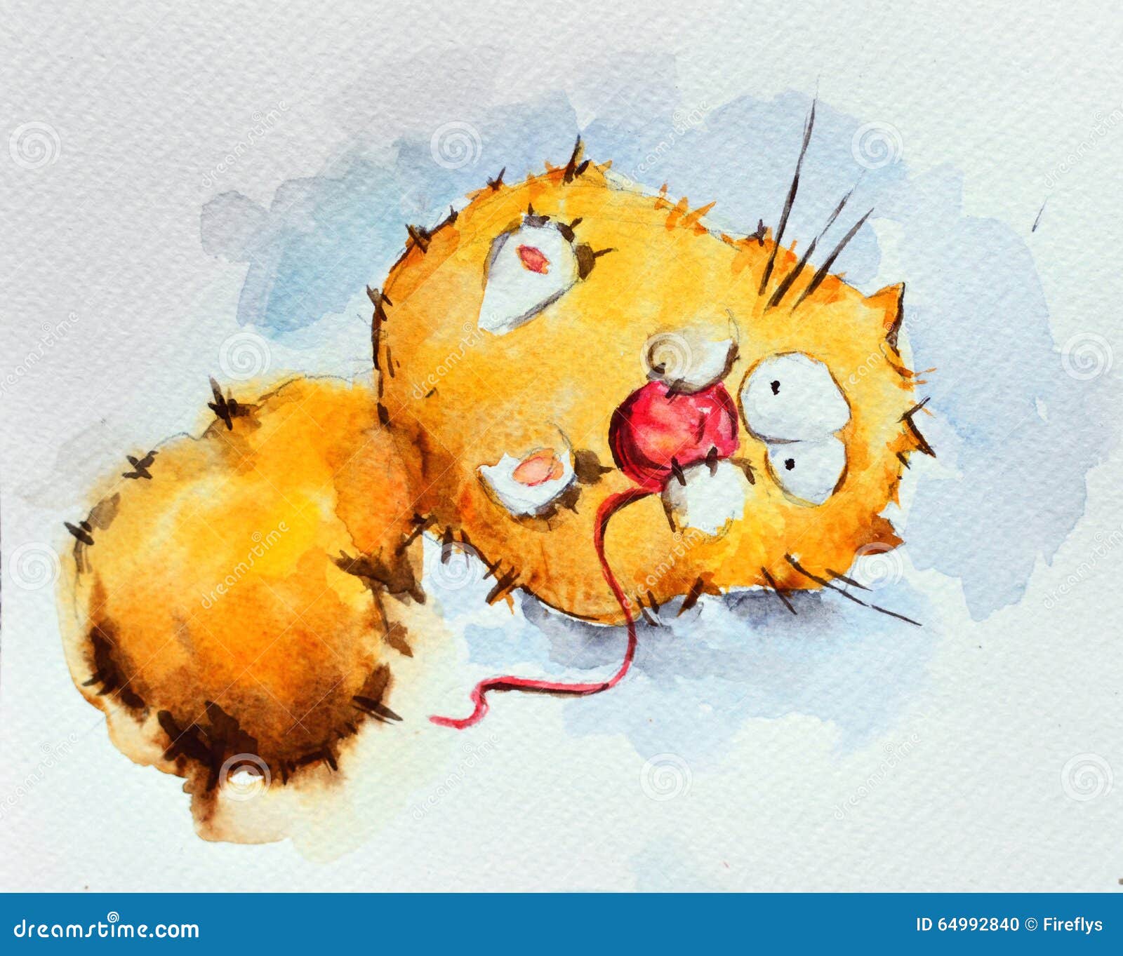 Lustige faule Katze stock abbildung. Illustration von katze - 64992840