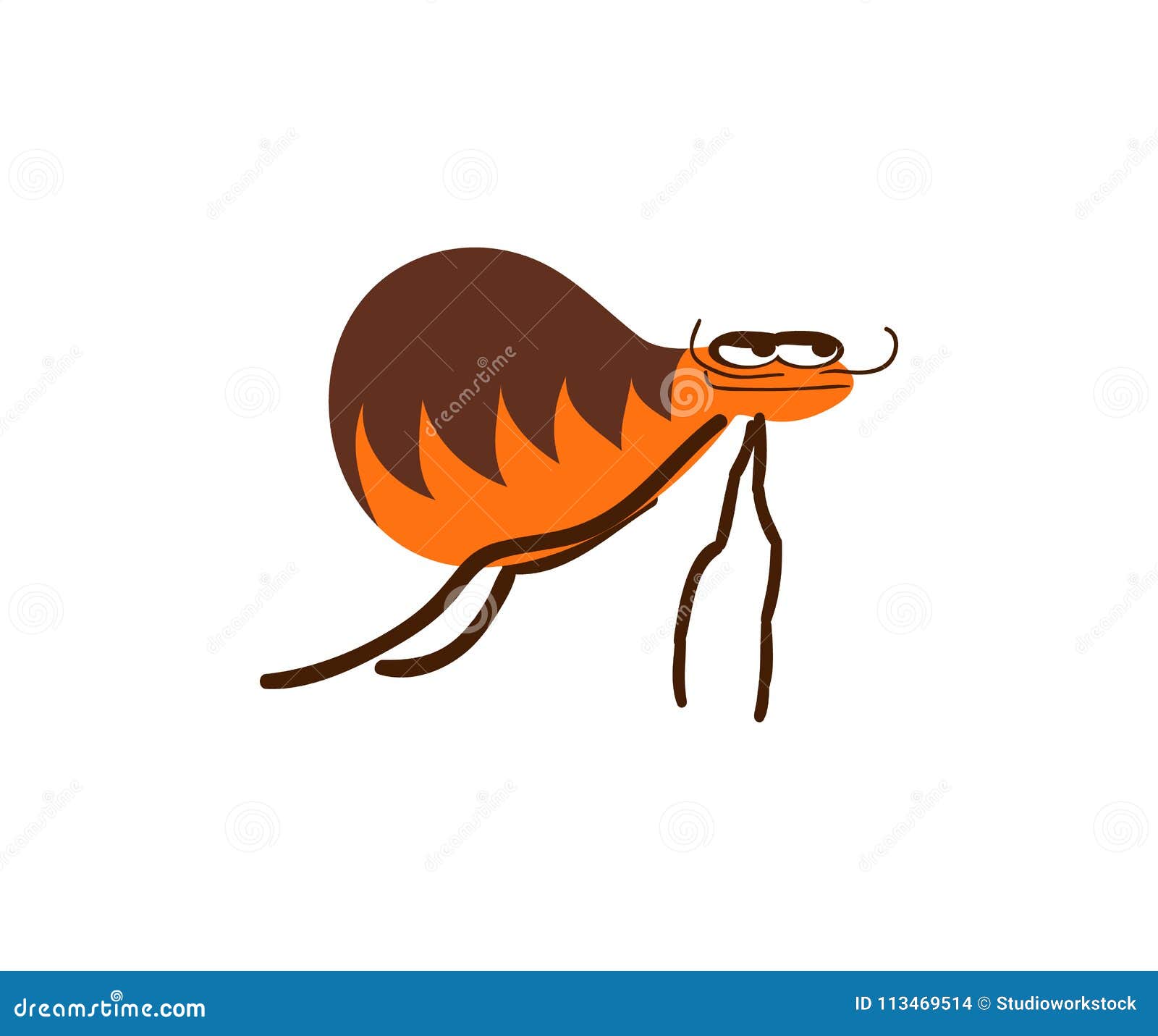 Lustige Flohkarikaturillustration Stock Abbildung - Illustration von ...