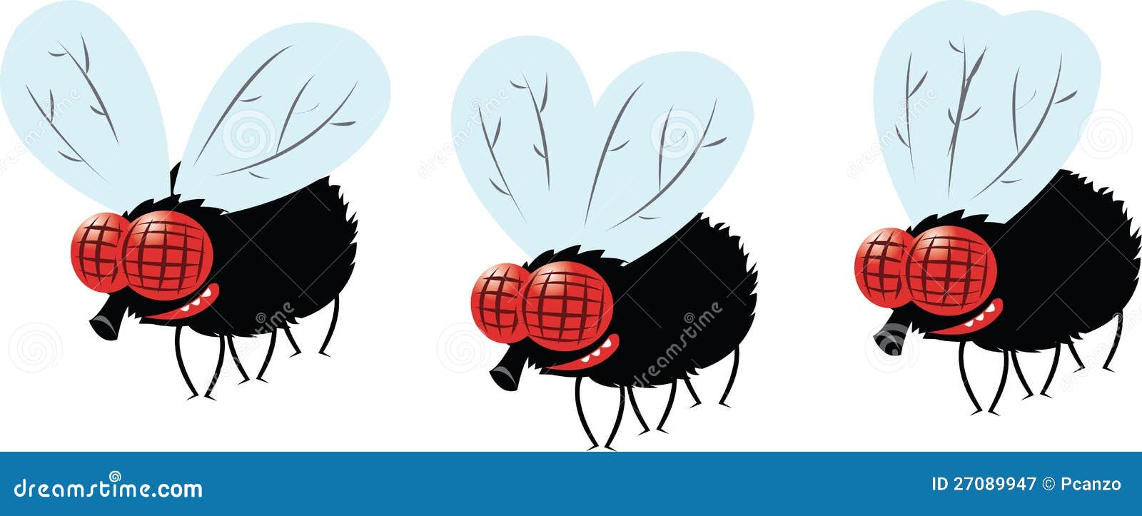 Lustige Flugwesen-Fliege vektor abbildung. Illustration von grotesk ...