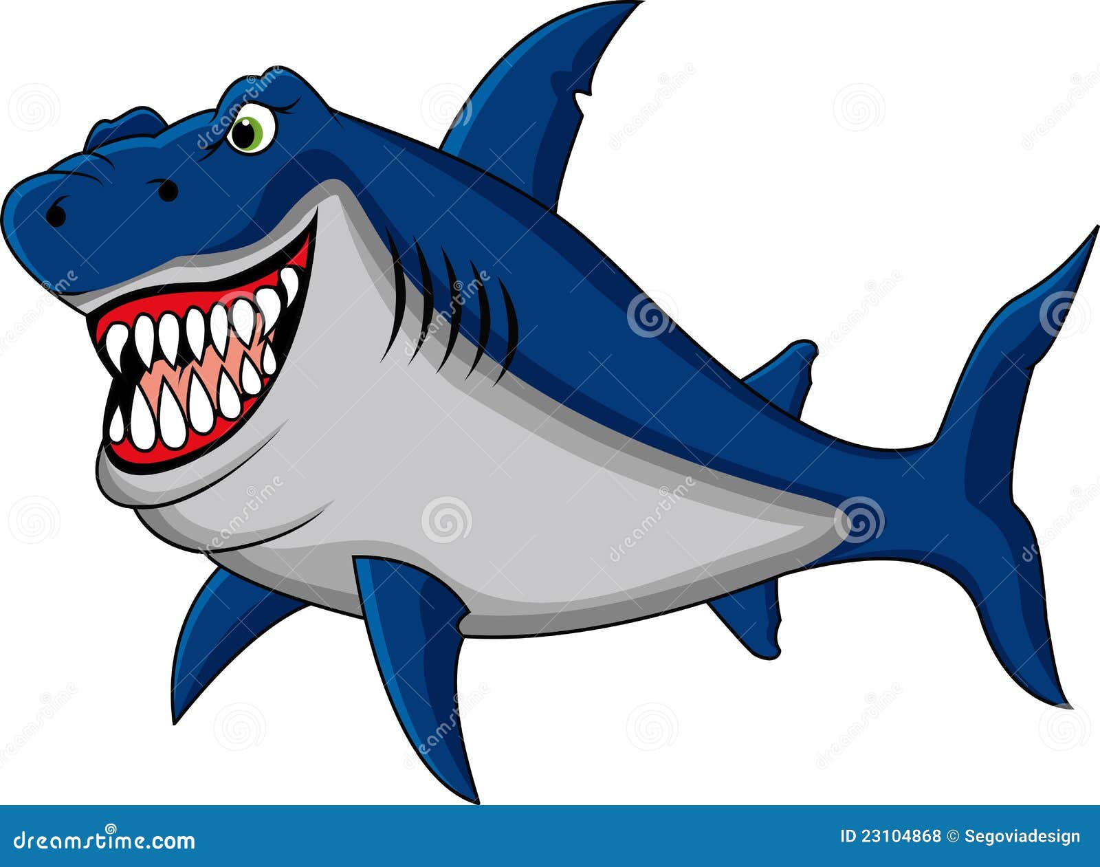 Lustige Haifischkarikatur vektor abbildung. Illustration von abbildung ...