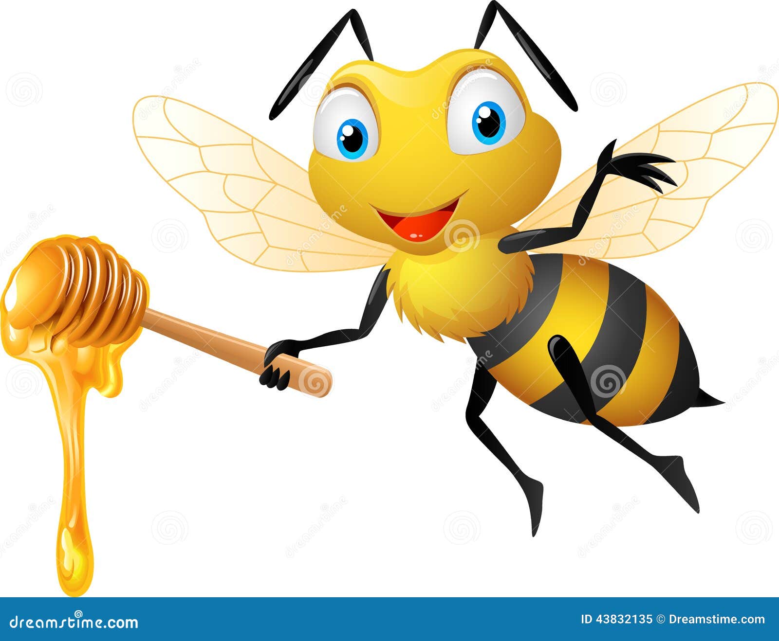 Lustige Karikatur-Biene stock abbildung. Illustration von karikatur ...