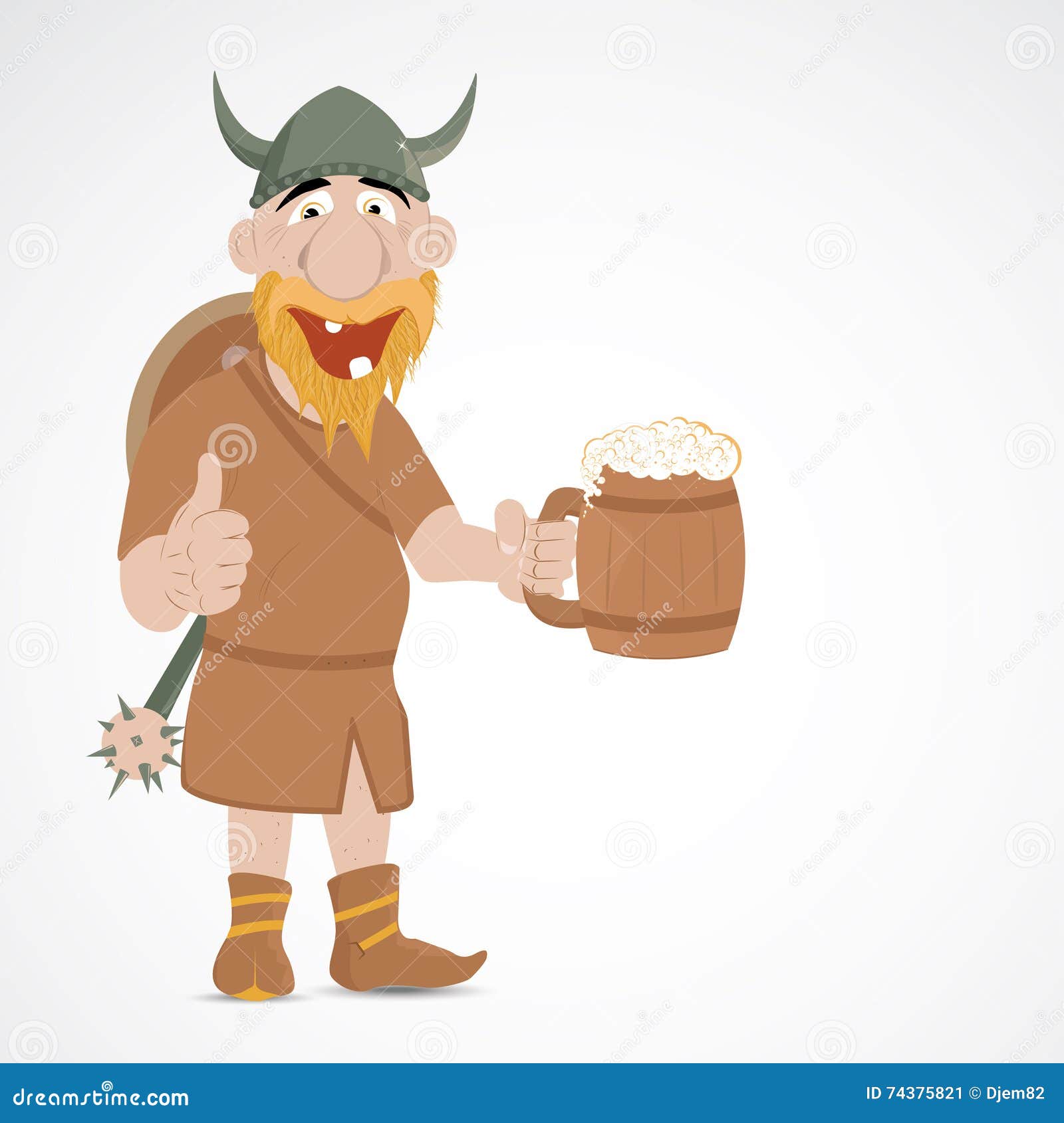 Lustige Karikatur Wikinger vektor abbildung. Illustration von anzeige ...