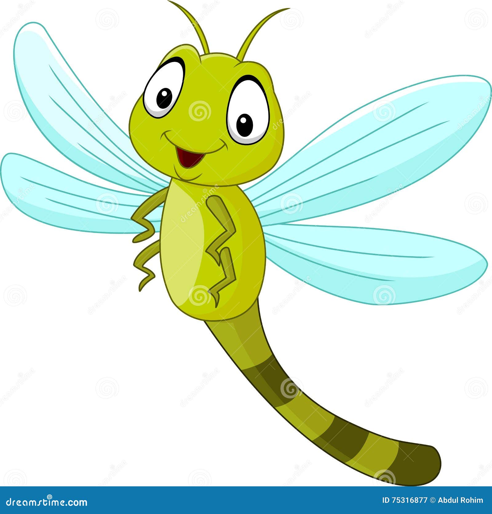 Lustige Libelle Der Karikatur Vektor Abbildung - Illustration von ...