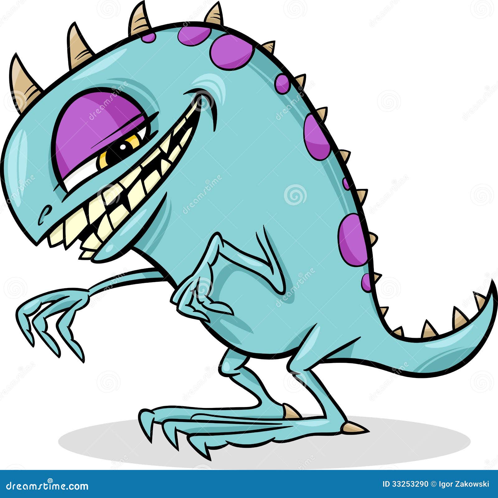 Lustige Monsterillustration Der Karikatur Vektor Abbildung ...