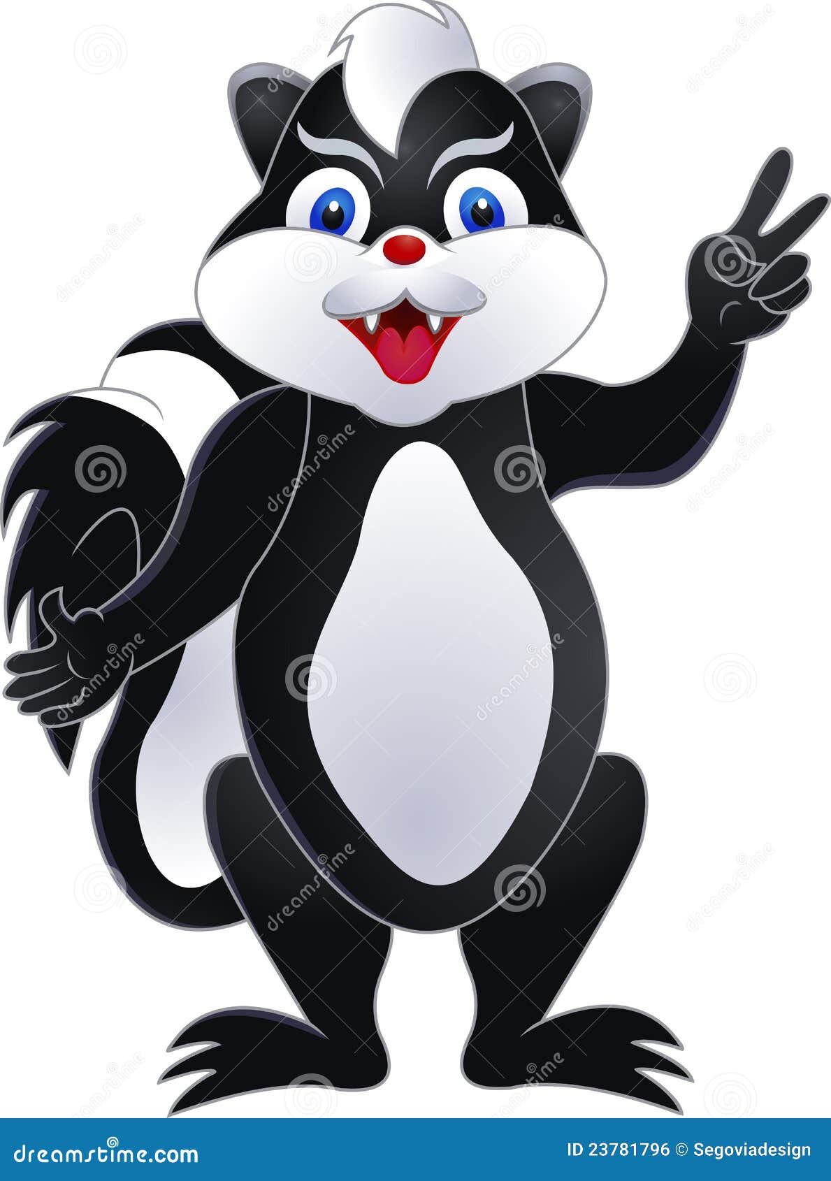 Lustige Stinktierkarikatur vektor abbildung. Illustration von junges ...