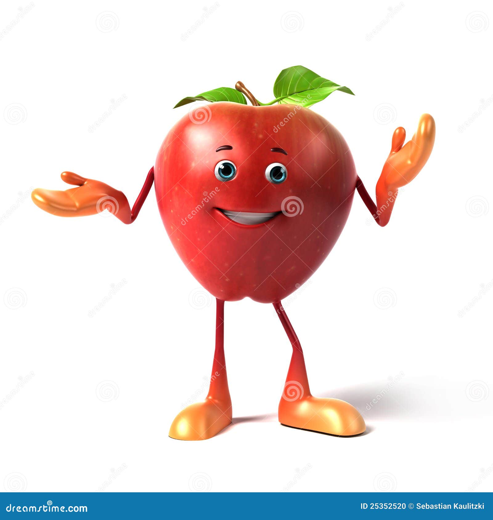 Lustiger Apfel stock abbildung. Illustration von frische - 25352520