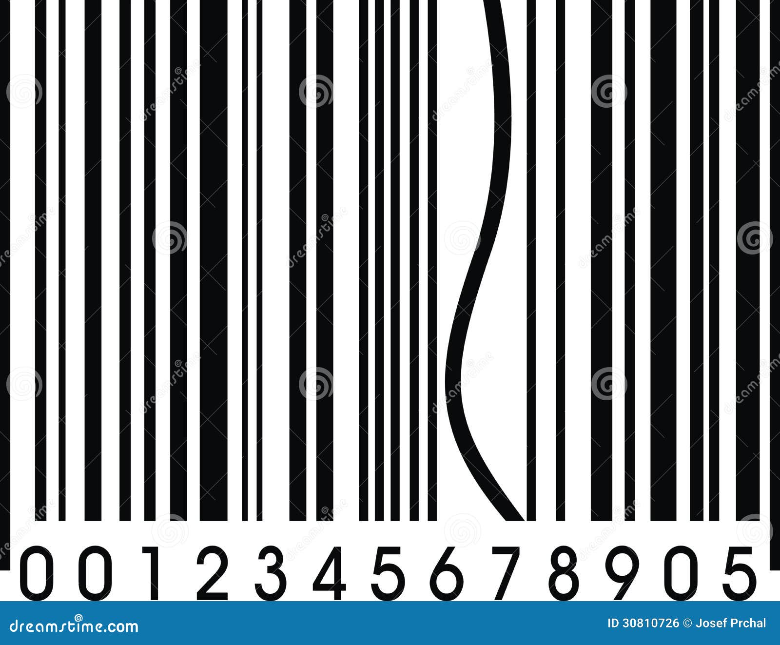 Lustiger Barcode Mit Einem Fehler Vektor Abbildung - Illustration von ...