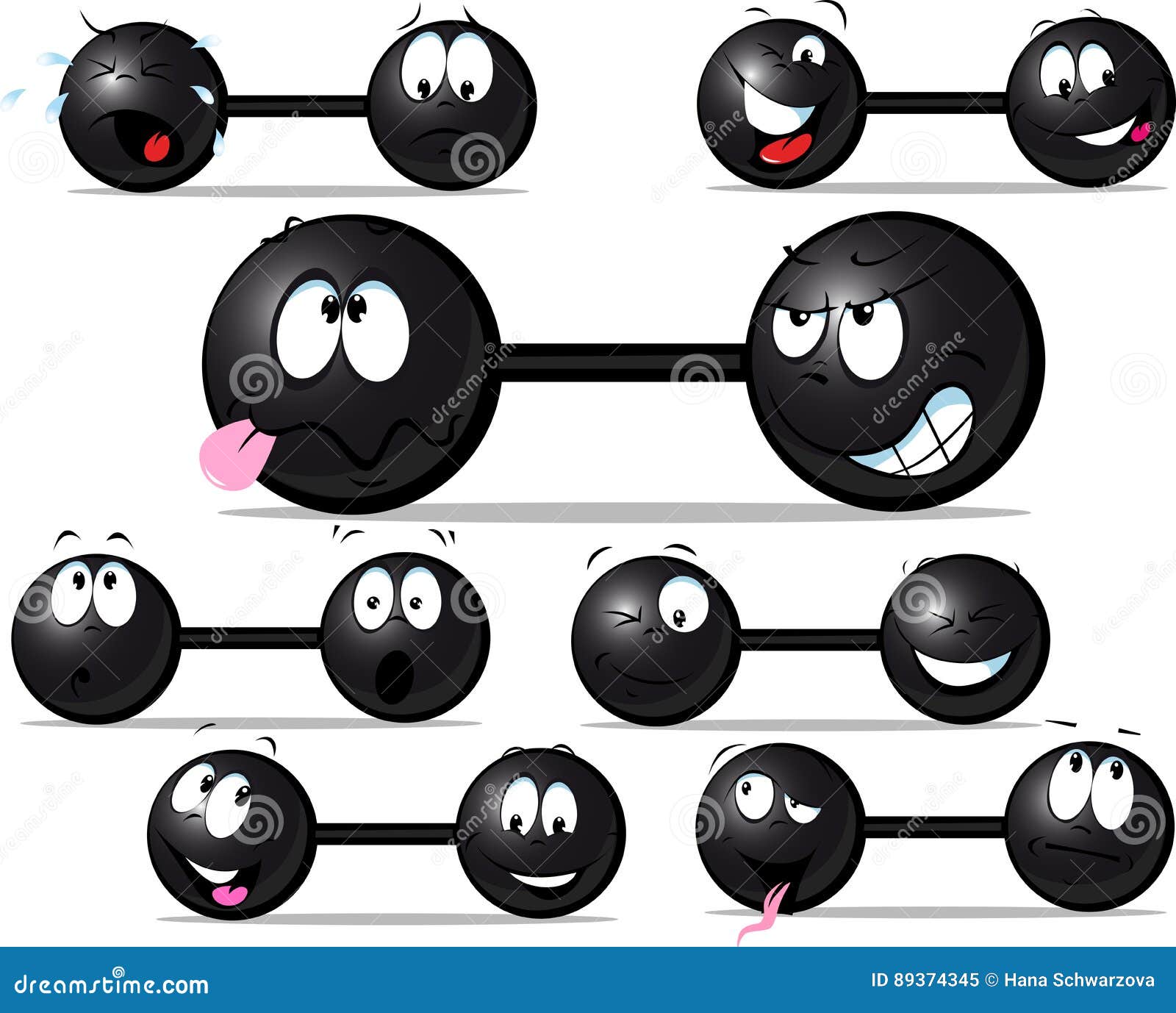 Lustiger Dummkopf Mit Netter Gesichtskarikatur - Vektor Vektor ...