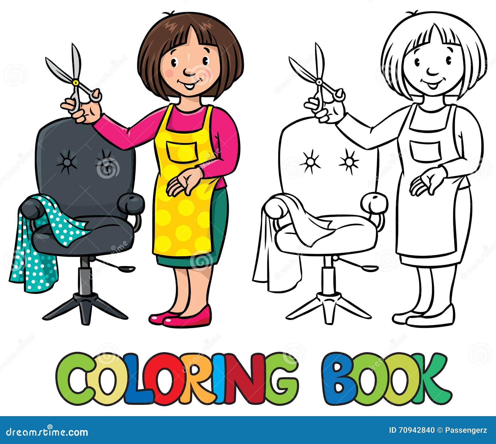 Lustiger Friseur Bunte Grafische Abbildung Vektor Abbildung ...