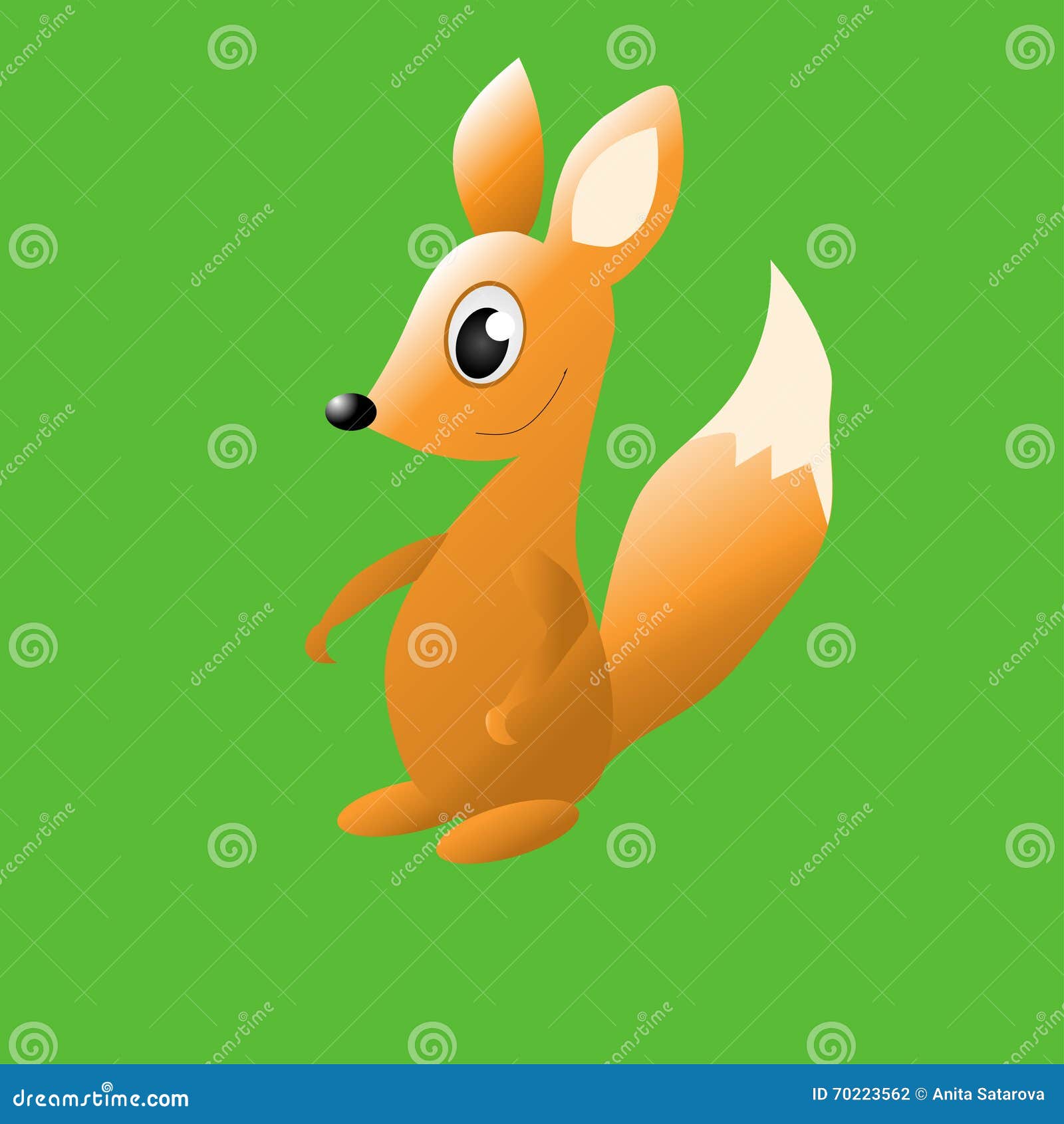 Lustiger Fuchs Der Karikatur Vektor Abbildung - Illustration von ...