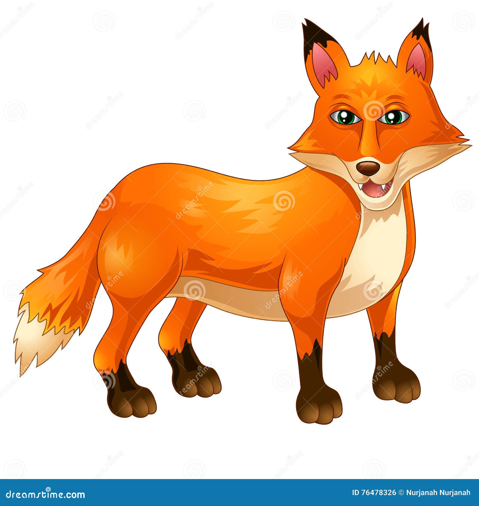 Lustiger Fuchs Der Karikatur Vektor Abbildung - Illustration von daumen ...