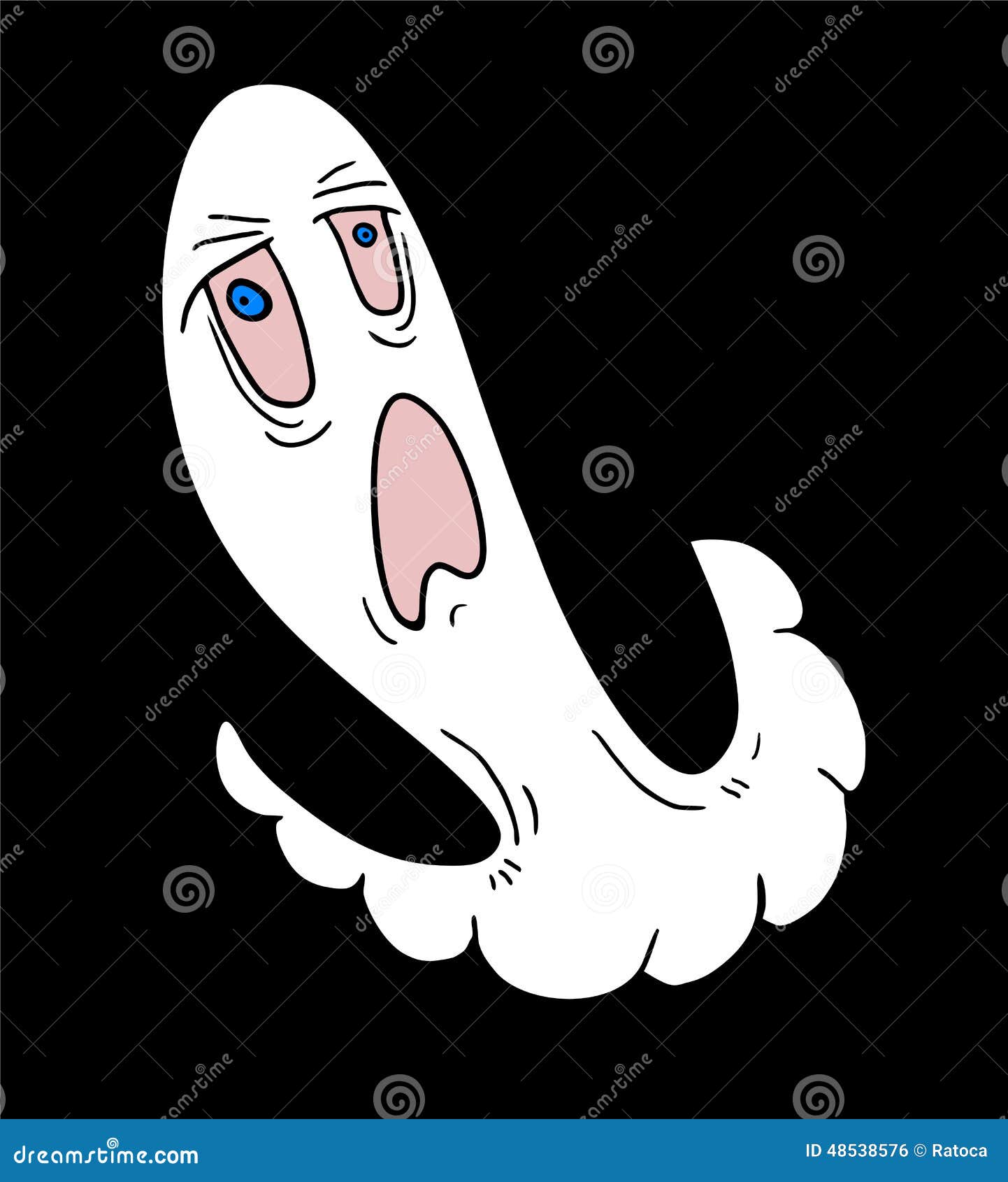 Lustiger Geist vektor abbildung. Illustration von unheimlich - 48538576