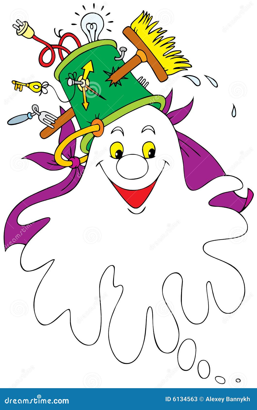 Lustiger Geist vektor abbildung. Illustration von karikatur - 6134563