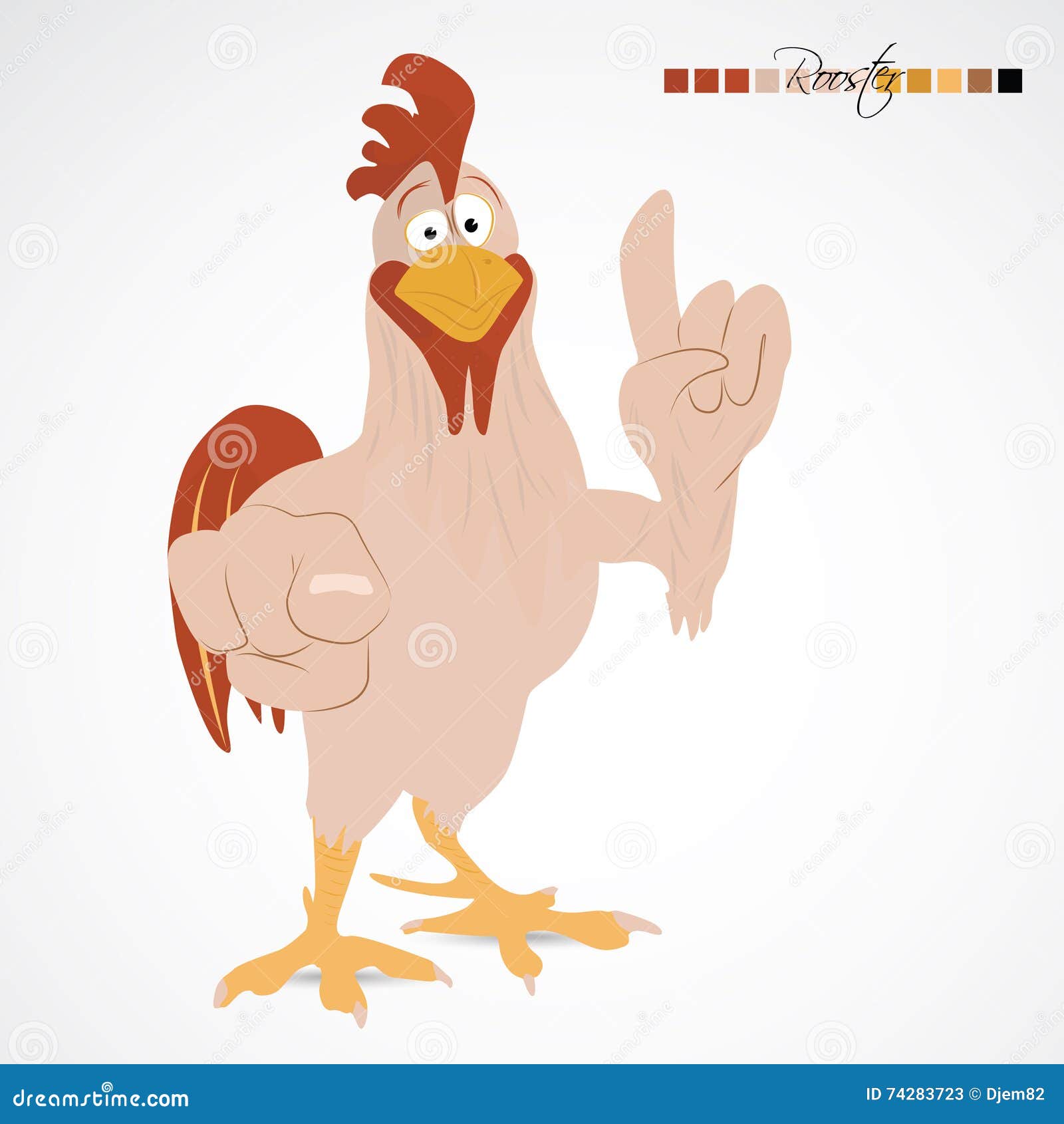 Lustiger Hahn Der Karikatur Vektor Abbildung - Illustration von huhn ...