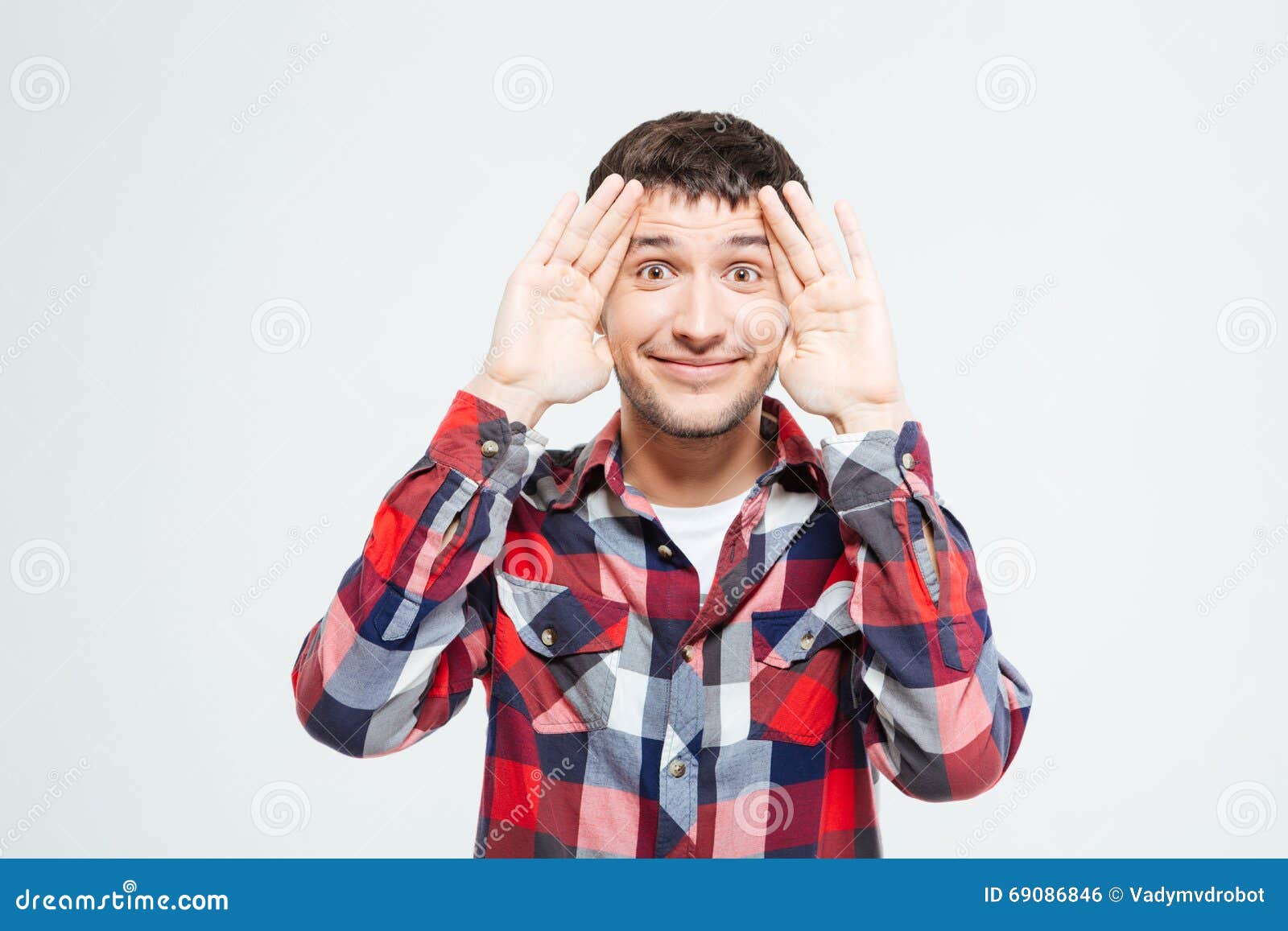 Lustiger Mann, Der Kamera Betrachtet Stockfoto - Bild von attraktiv ...