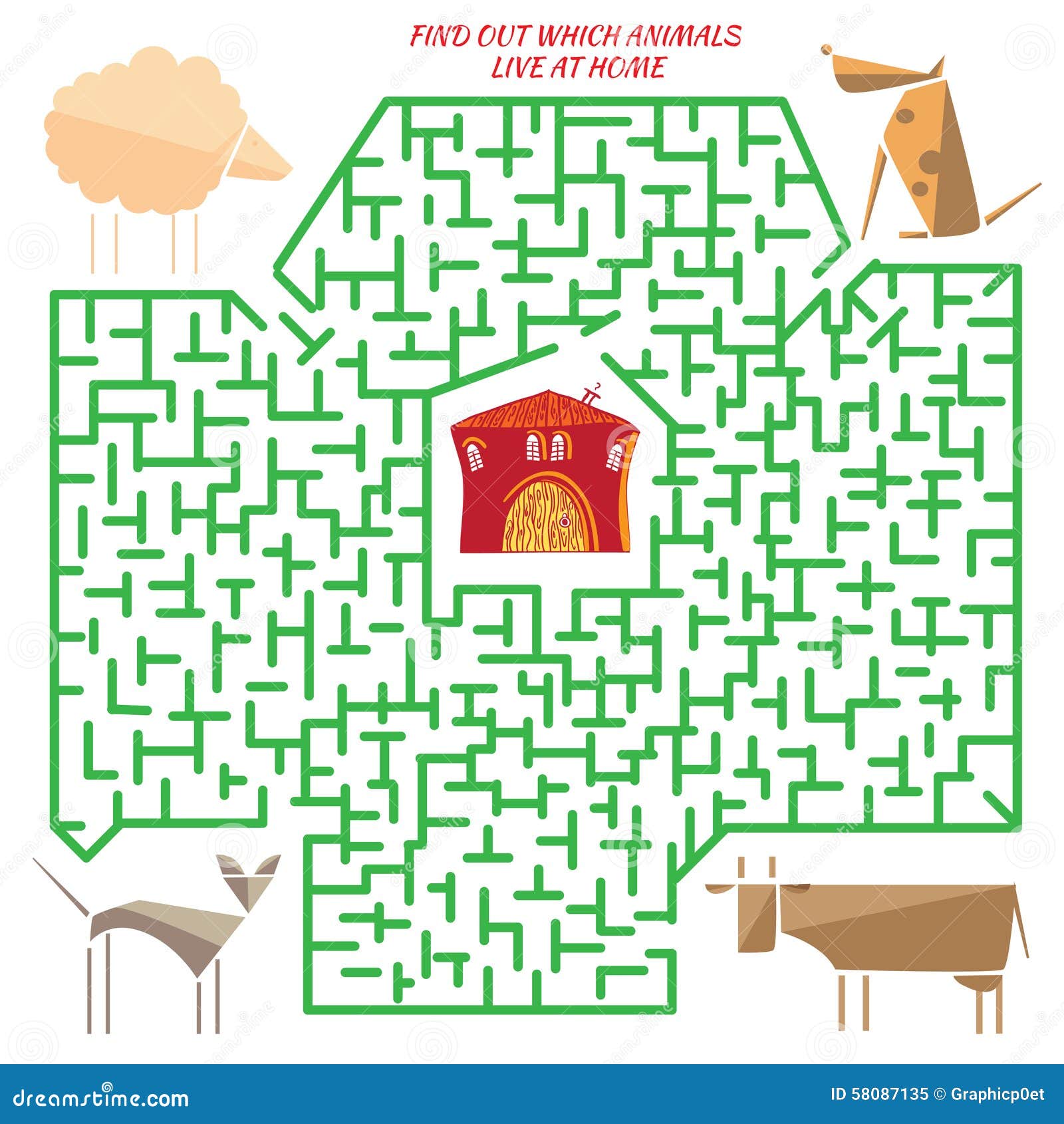 Lustiges Labyrinth rebus vektor abbildung. Illustration von konzept ...