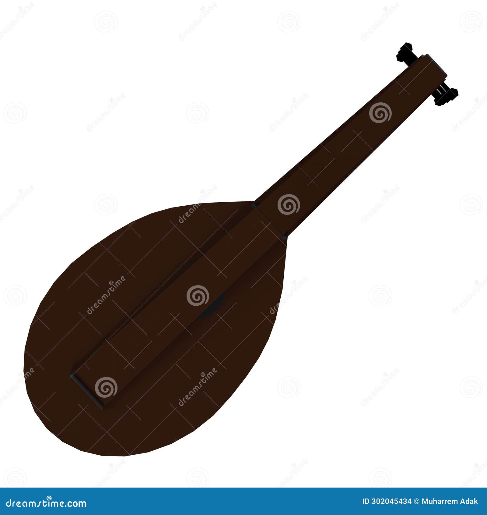 Lute Isolated on White Background Stock Illustration - Illustration of ...