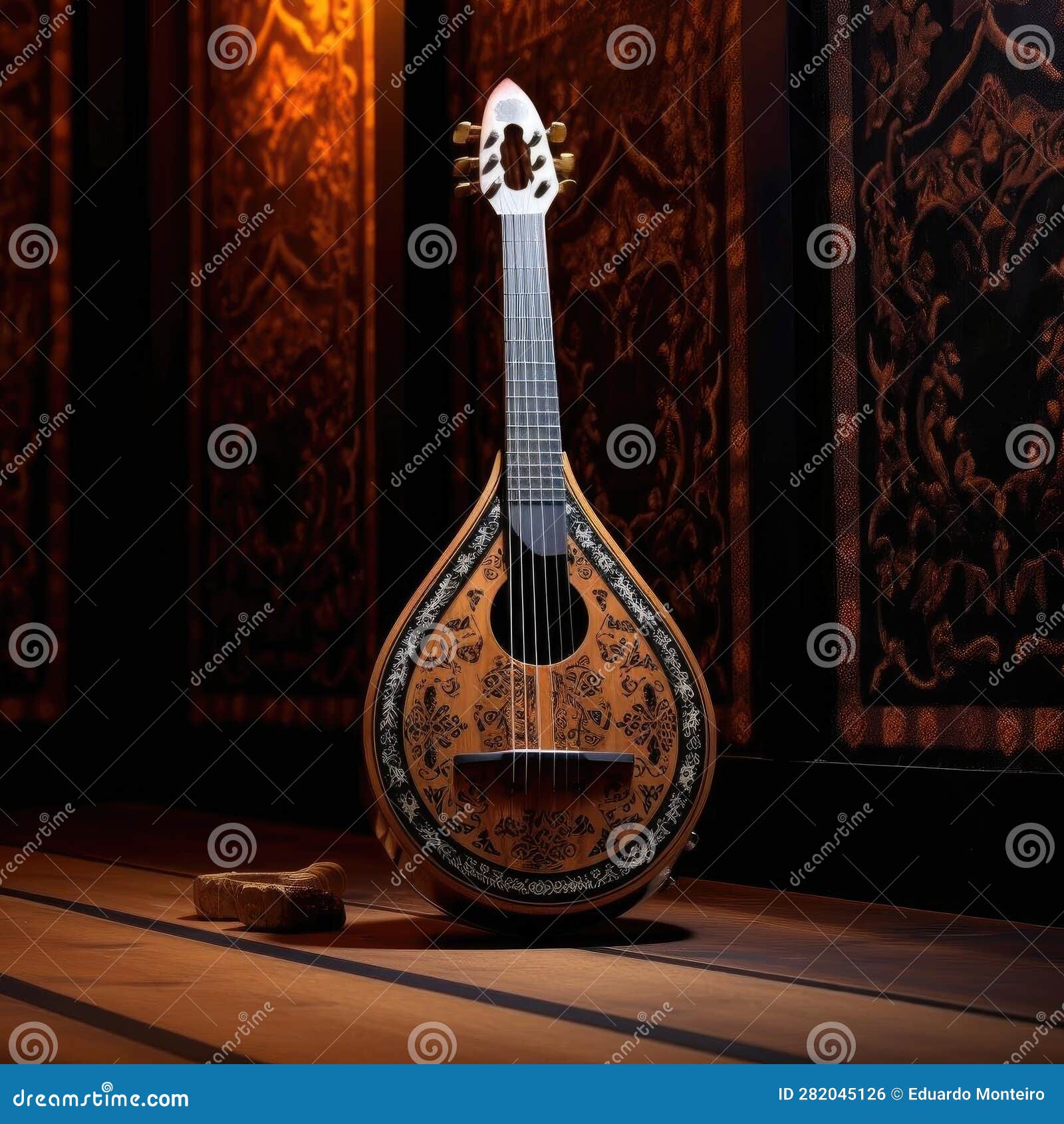 Lute Musical Instrument Logo Vector Illustration | CartoonDealer.com ...