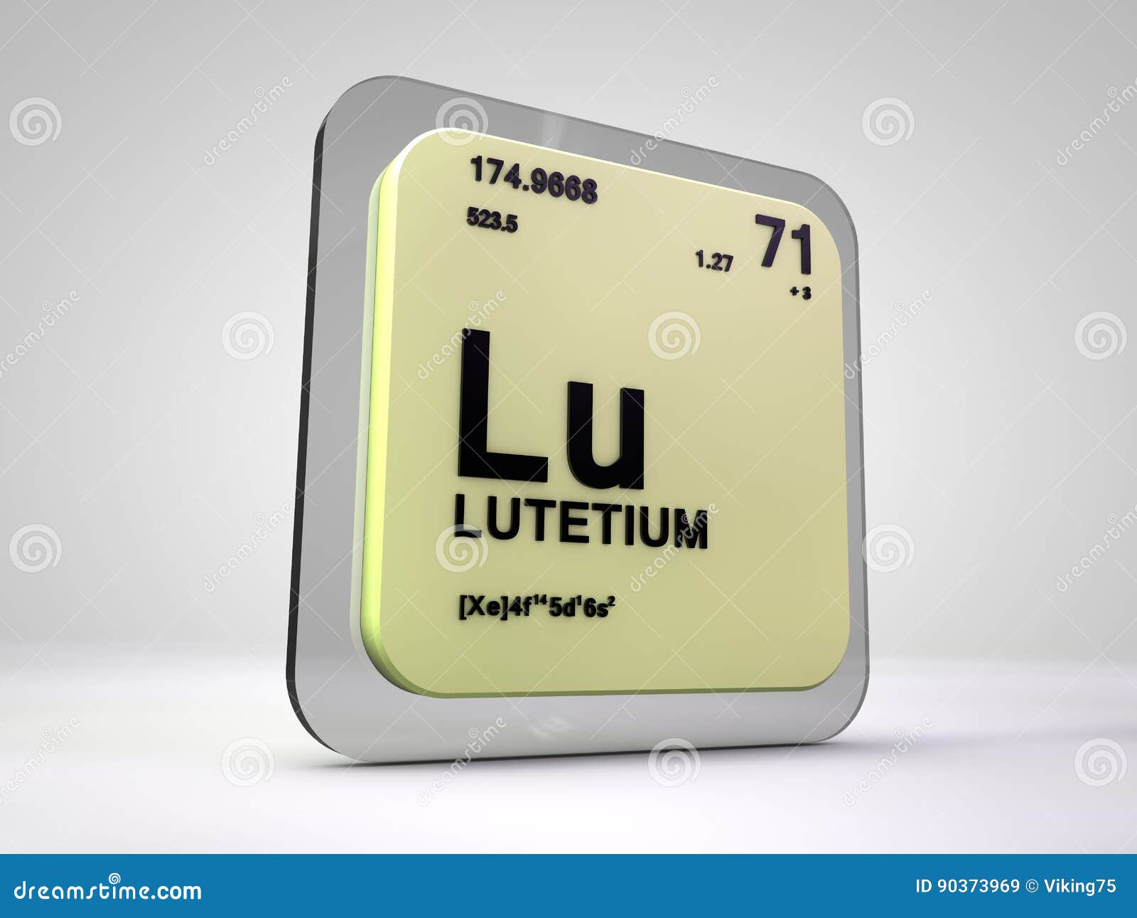 Lutecio Lu - Tabla Periódica Del Elemento Químico Stock de ilustración ...