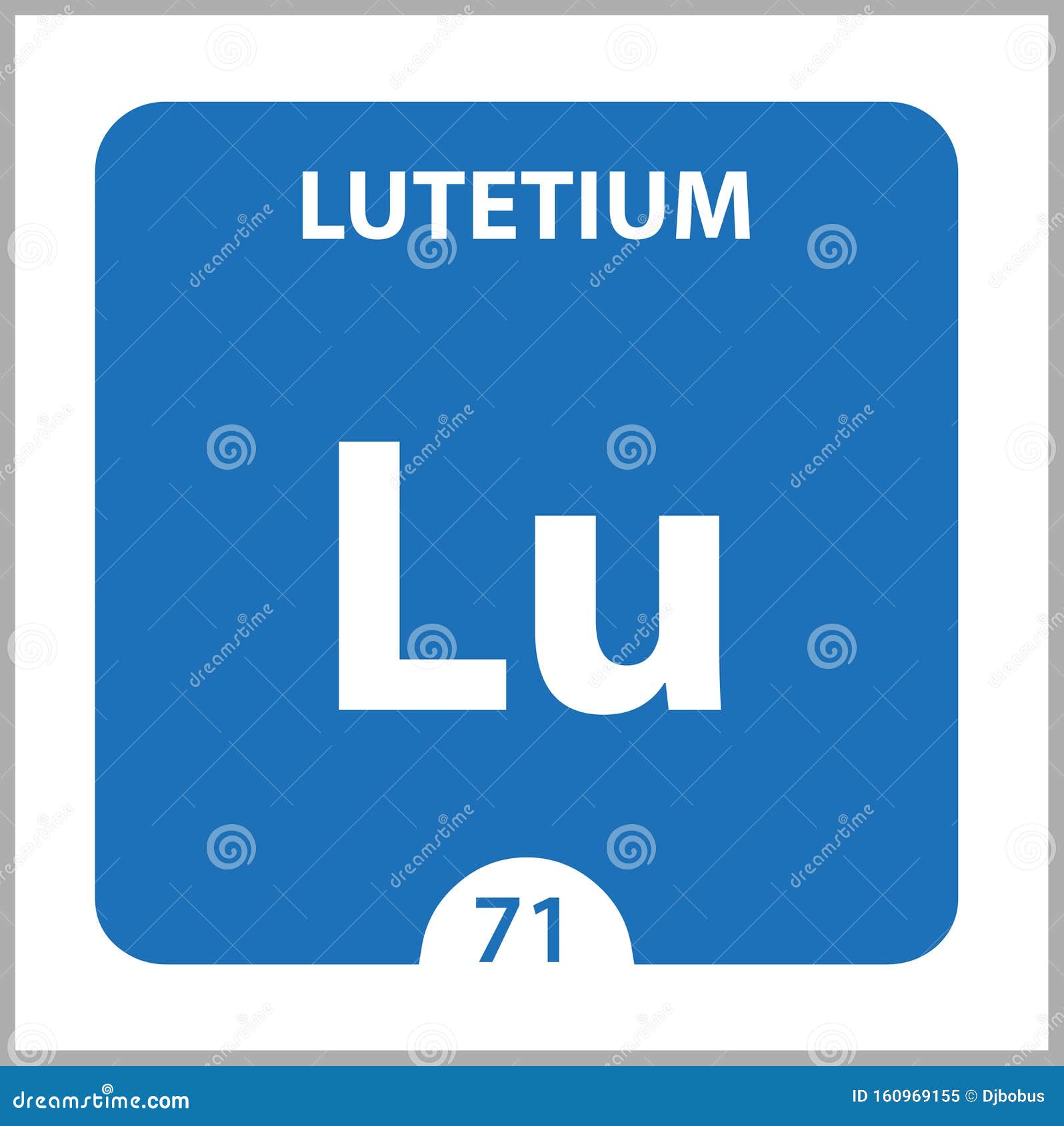 Lutetium Chemical 71 Element of Periodic Table. Molecule and ...