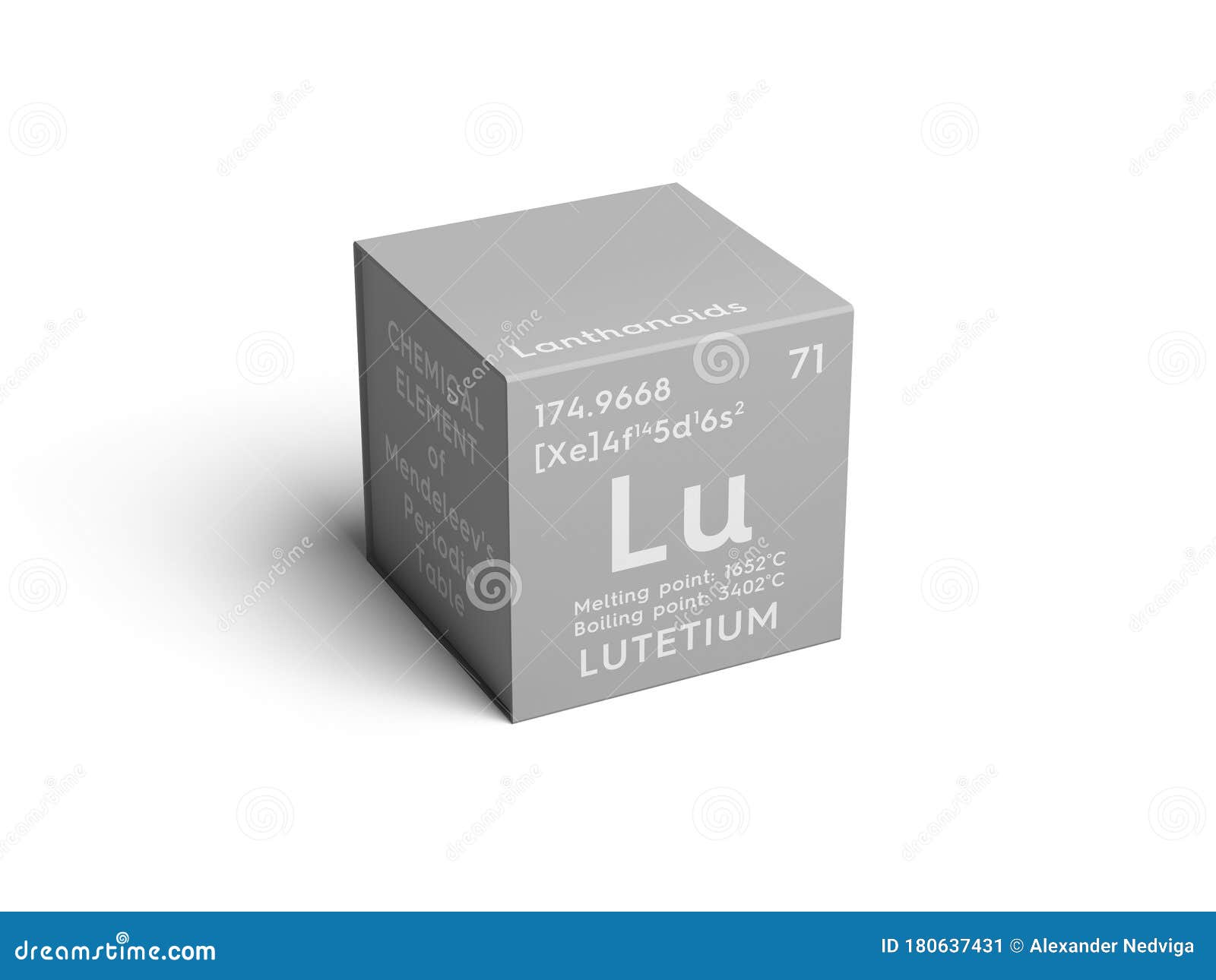 Lutetium. Lanthanoids. Chemical Element of Mendeleev S Periodic Table ...