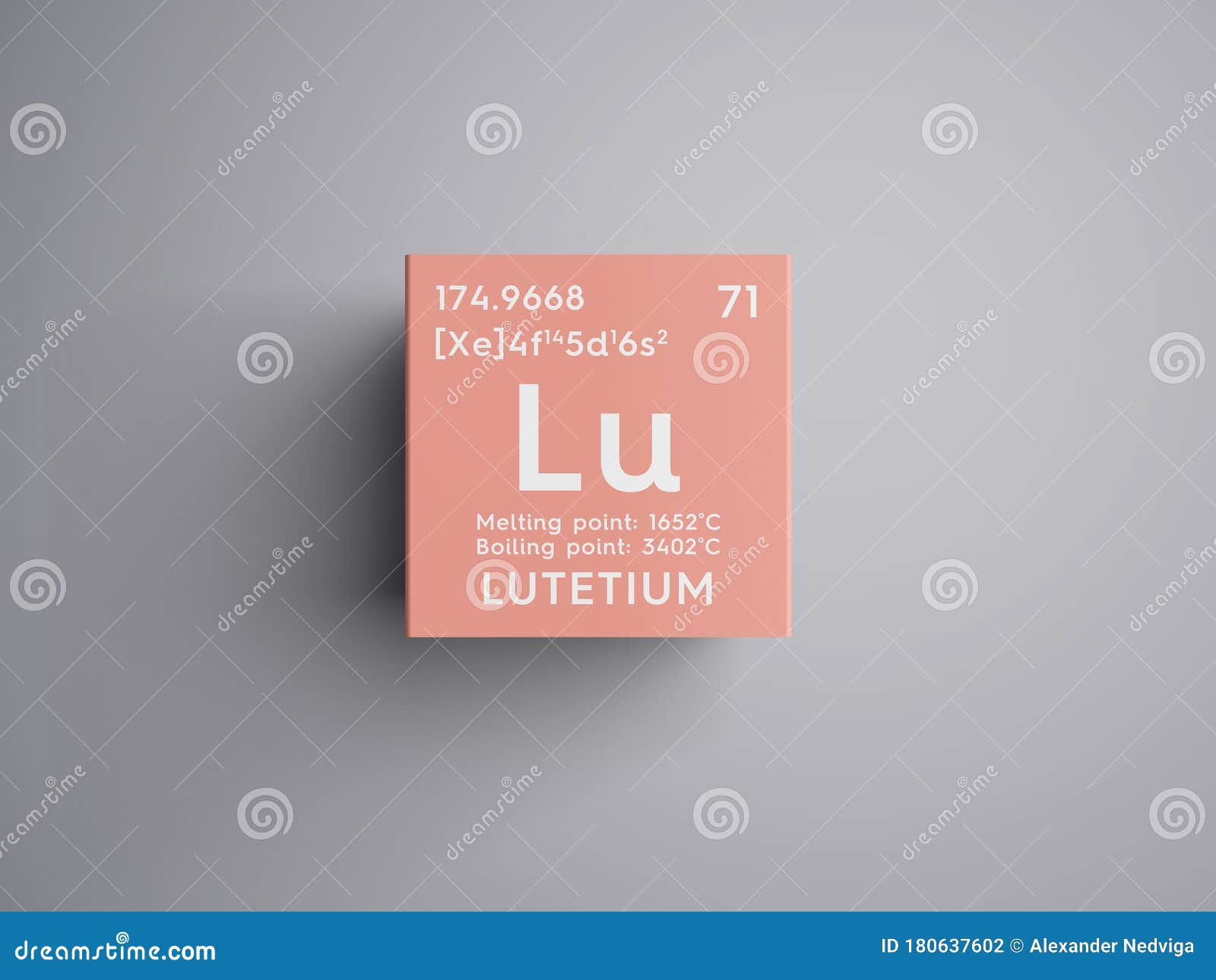 Lutetium. Lanthanoids. Chemical Element of Mendeleev S Periodic Table ...