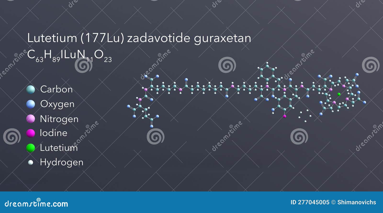 Lutetium, 3D Rendering Of Symbols Of The Elements Of The Periodic Table ...