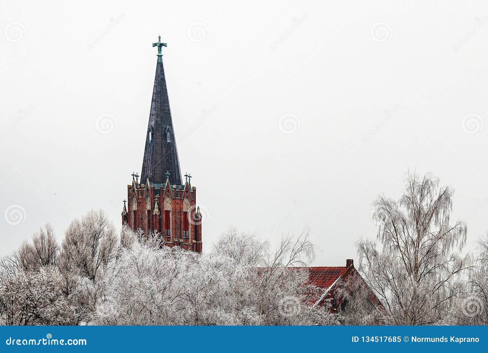 Pointed church tower stock image. Image of christian - 134517685