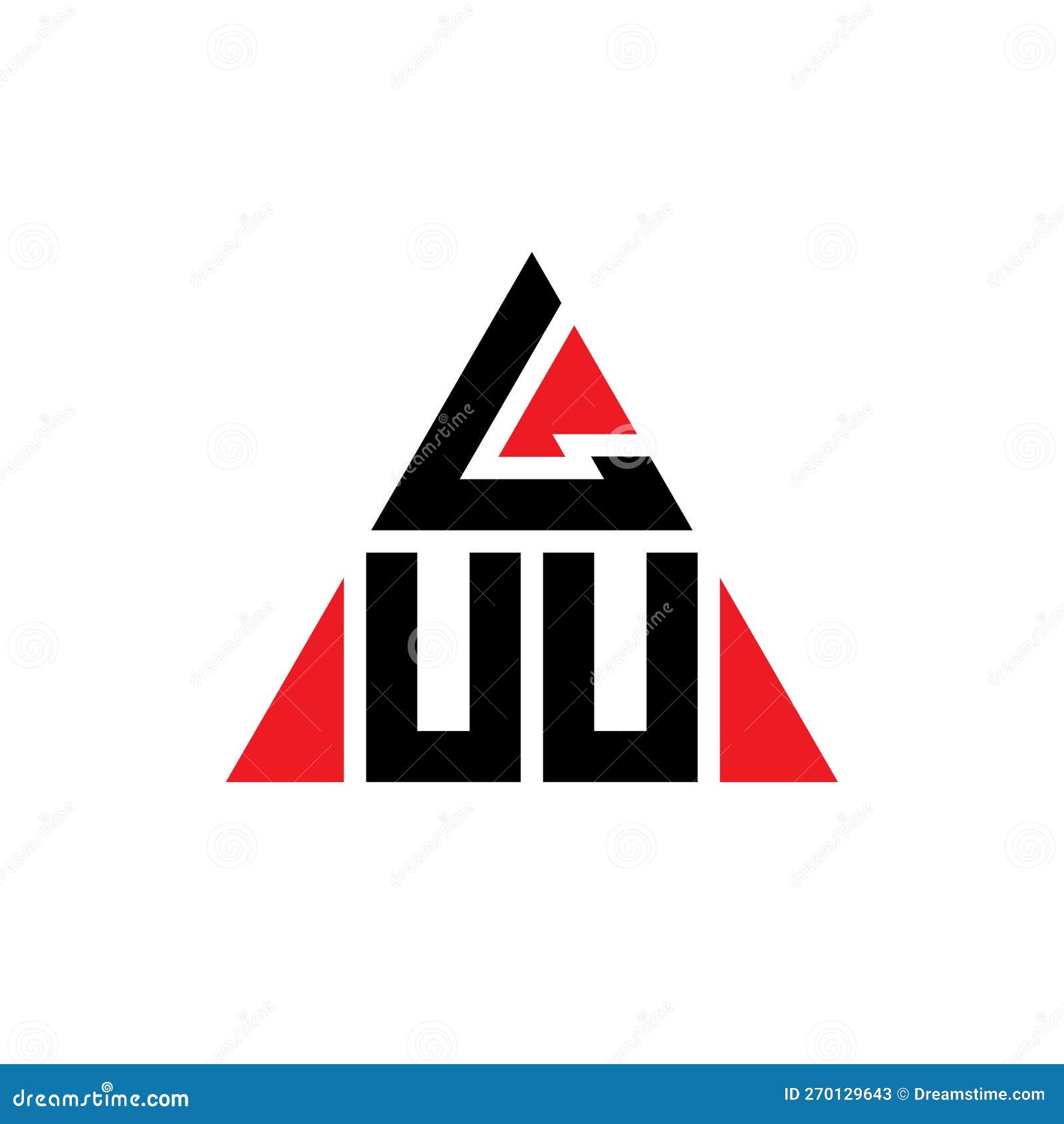 LUU Triangle Letter Logo Design with Triangle Shape. LUU Triangle Logo ...