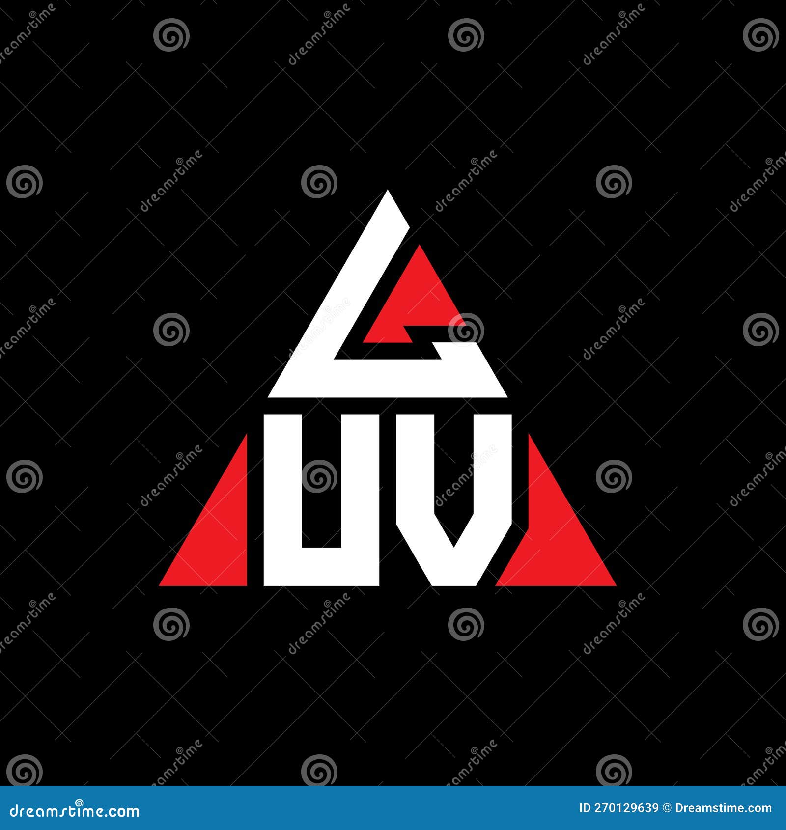 LUV Triangle Letter Logo Design with Triangle Shape. LUV Triangle Logo ...