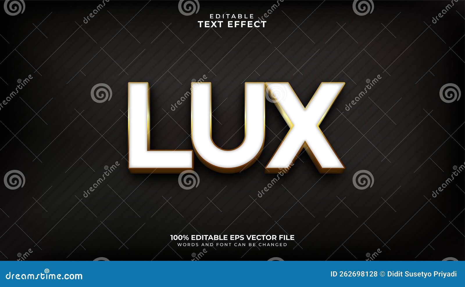 Lux Text Effect, Editable Text Effect Stock Vector - Illustration of ...