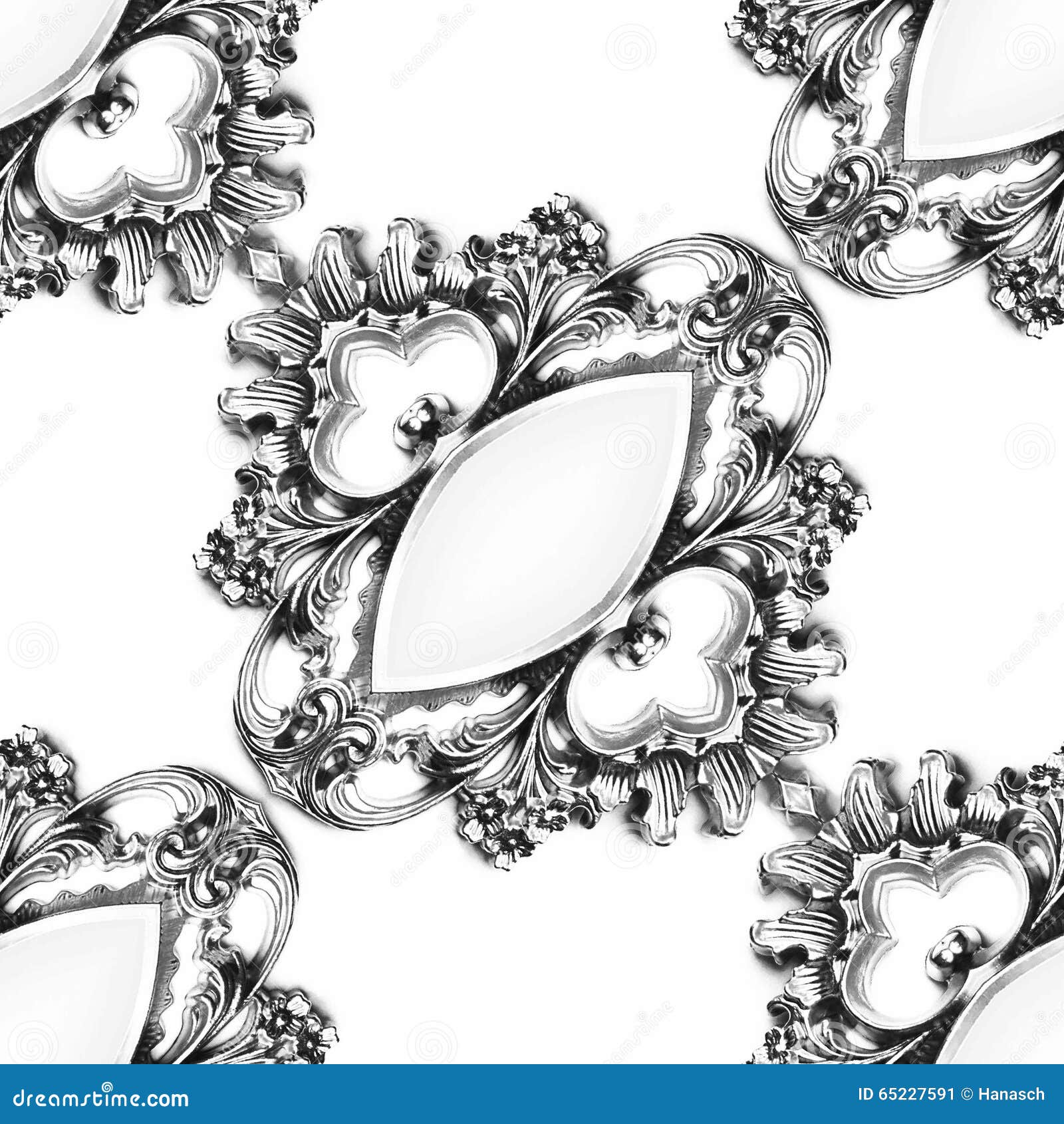 Luxe Elegant Sier Zilveren Kader Stock Illustratie - Illustration of ...