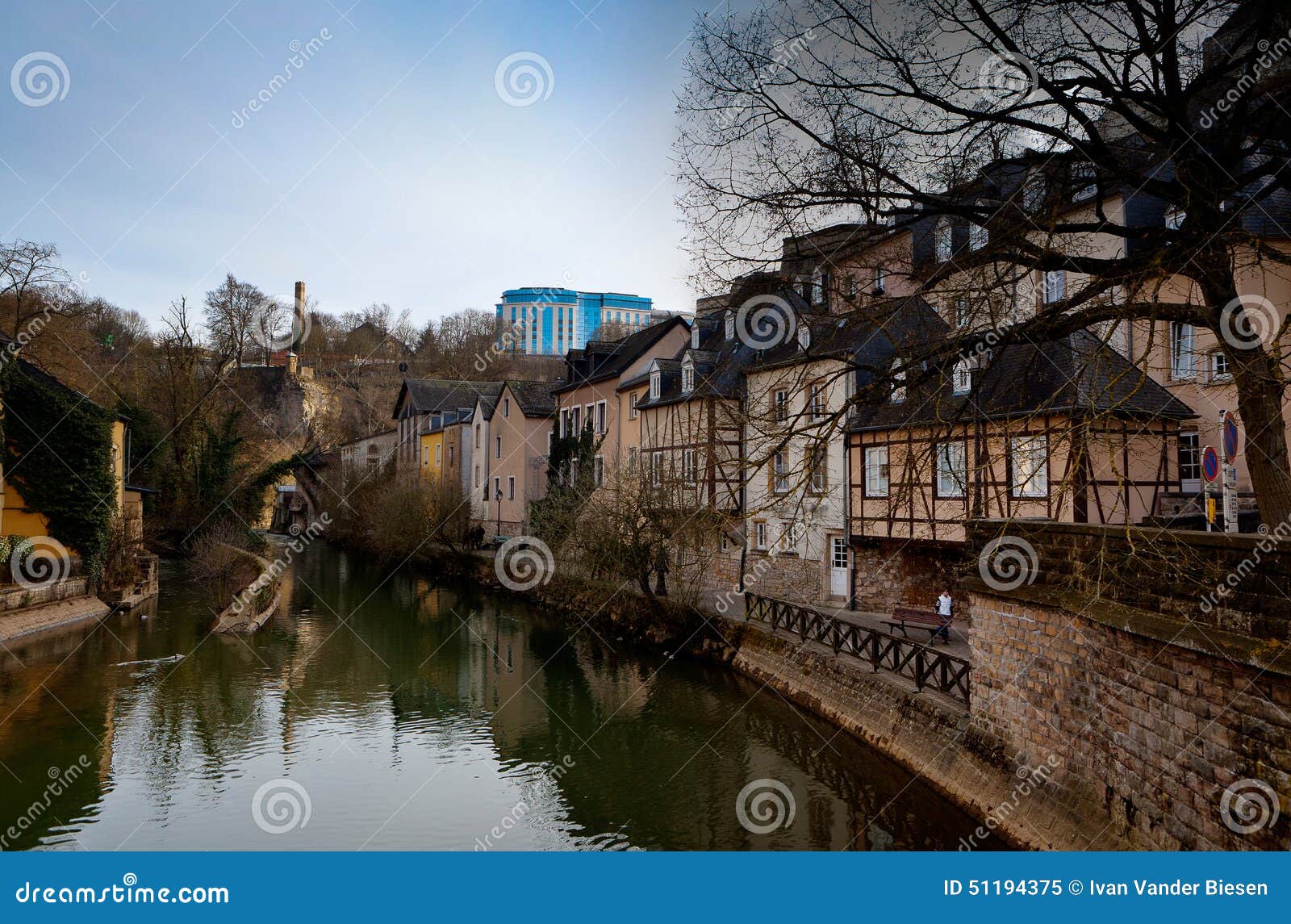 Luxembourg City Center River Stock Image - Image of grove, heritage ...