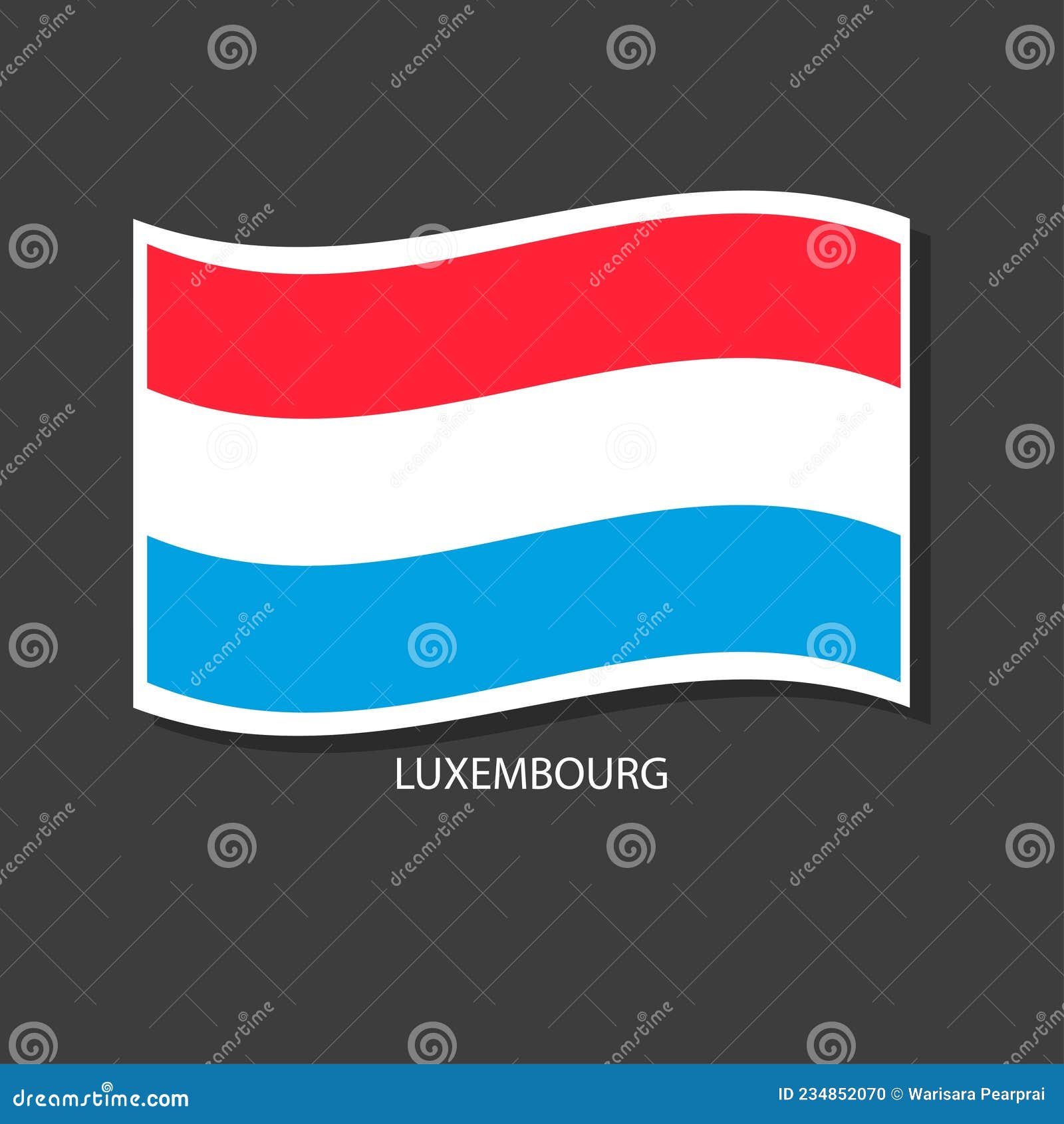 Luxembourg Drapeau Vectoriel Version Drapeaux Agitant Illustration de ...