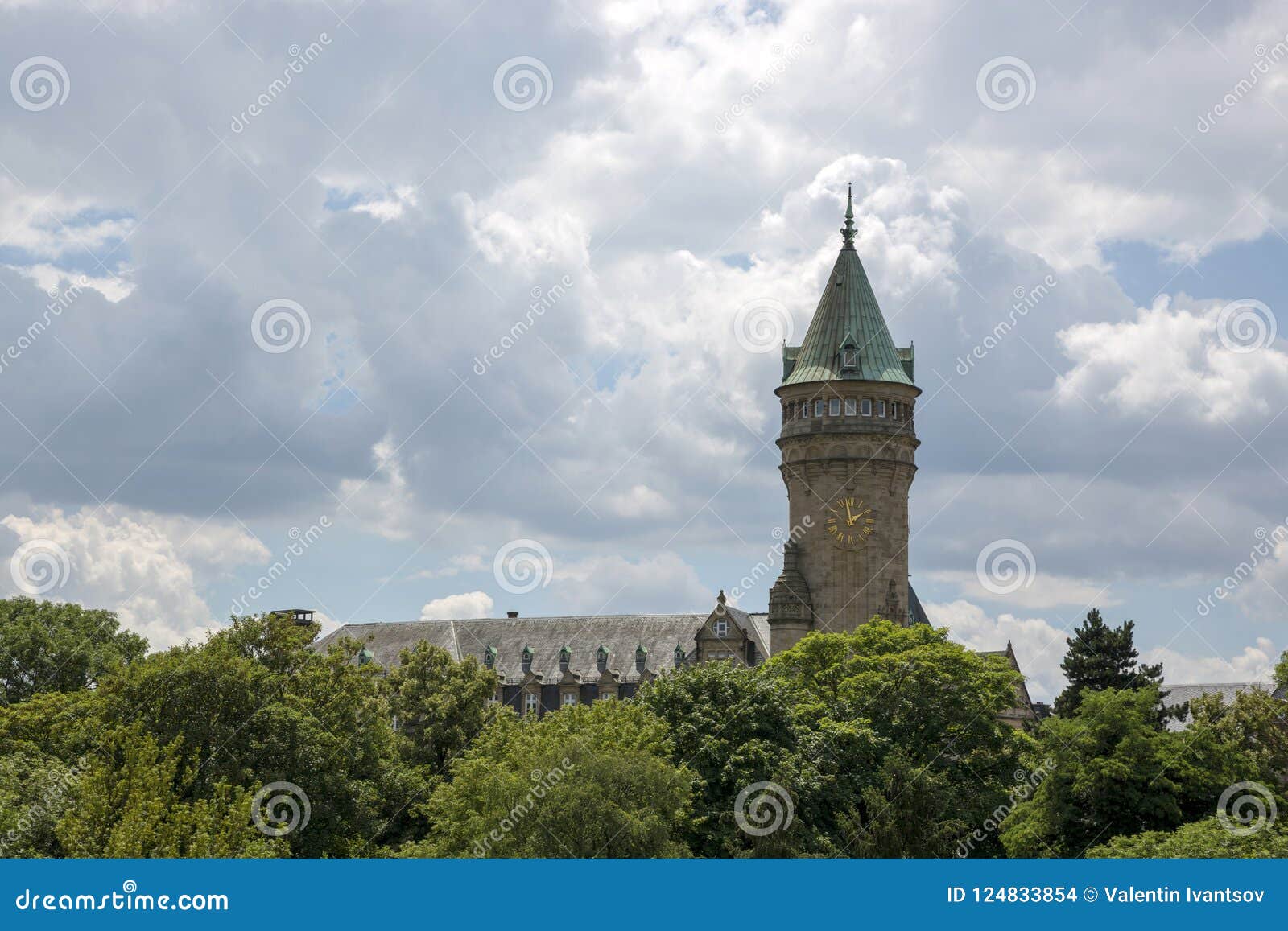 Tower Of The Museum Of The Central Bank Of Luxembourg Editorial Stock