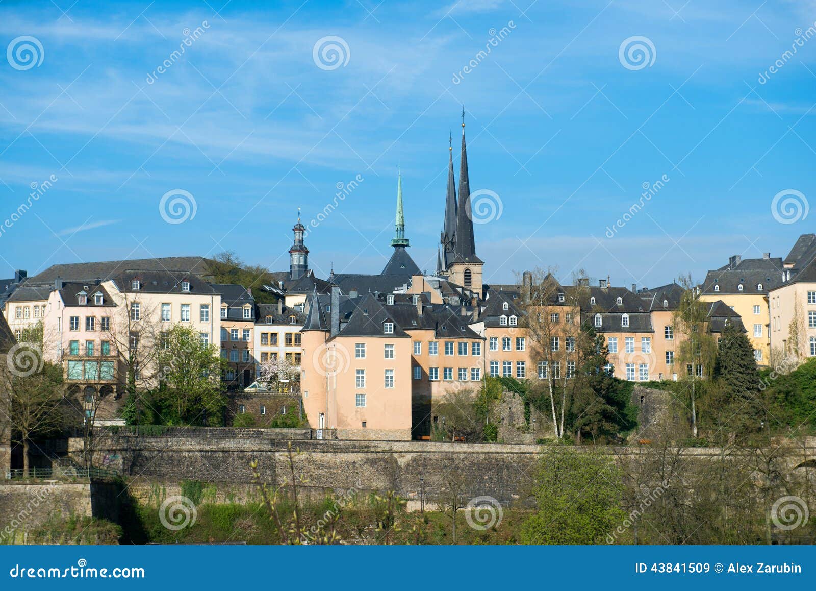 Luxembourg Historical City Center Stock Image - Image of picturesque ...