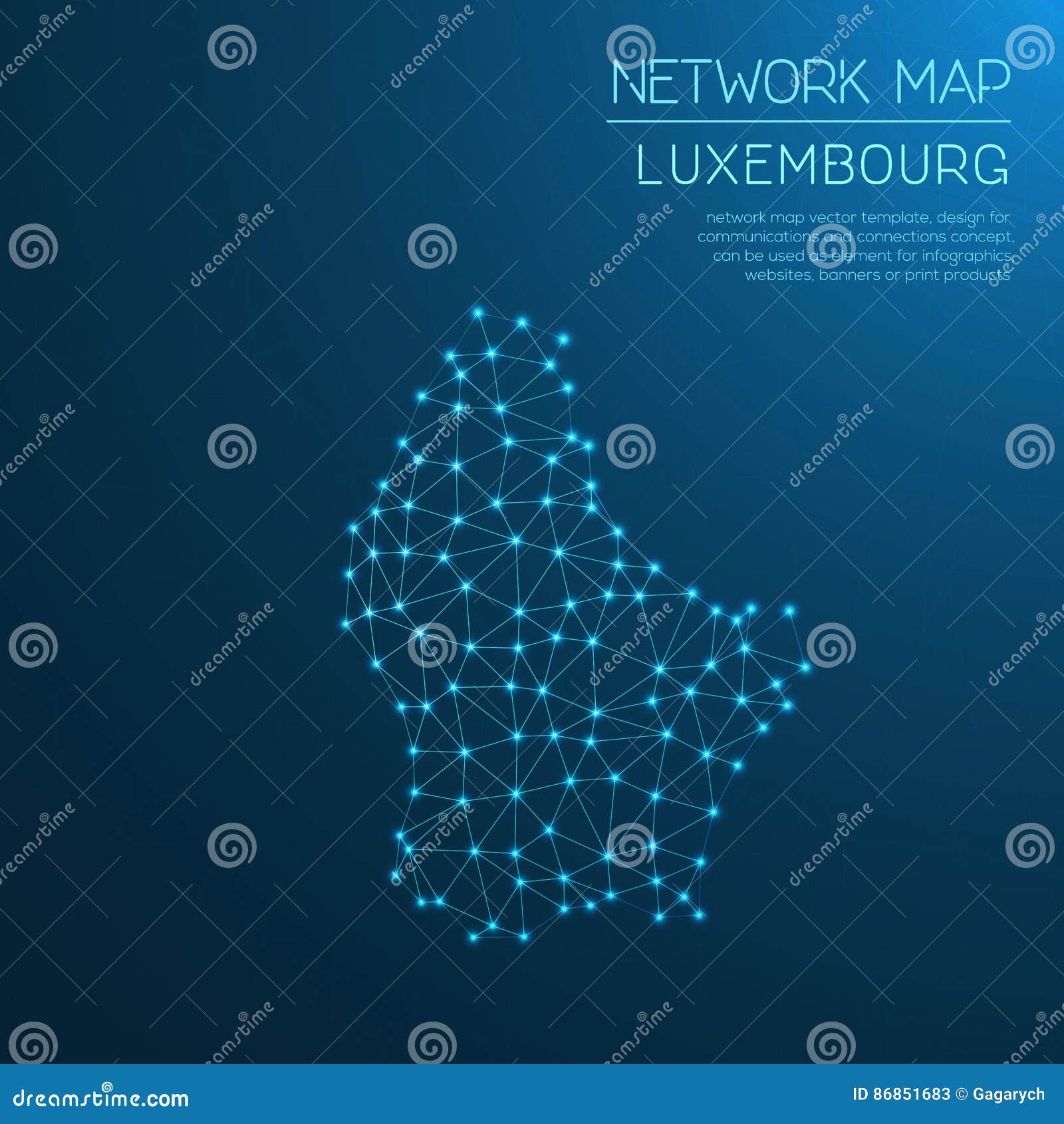 Luxembourg network map. stock vector. Illustration of connection - 86851683