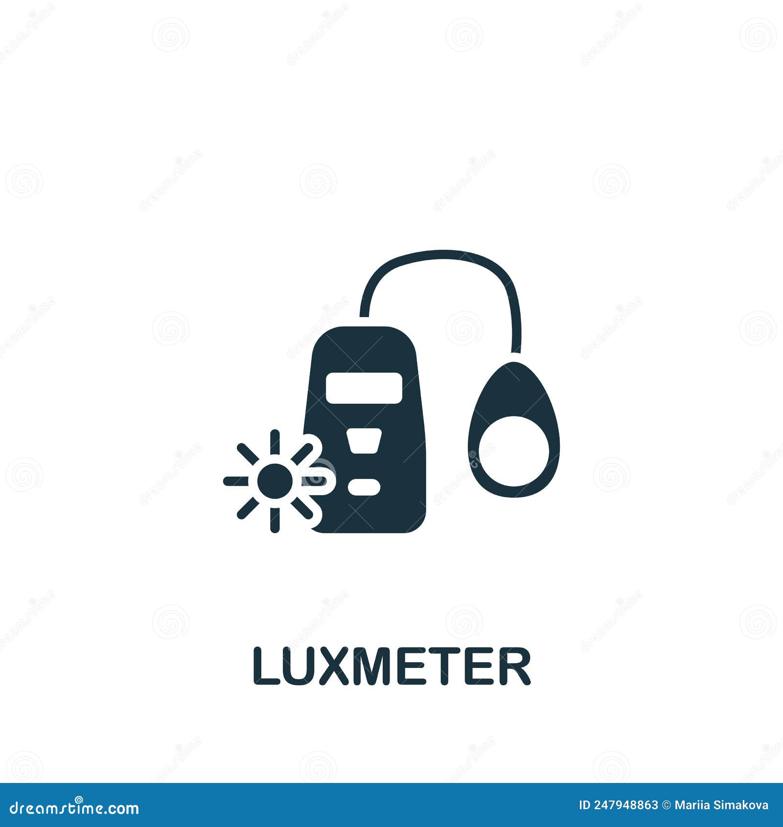 Luxmeter Icon. Monochrome Simple Measuring Icon for Templates, Web ...