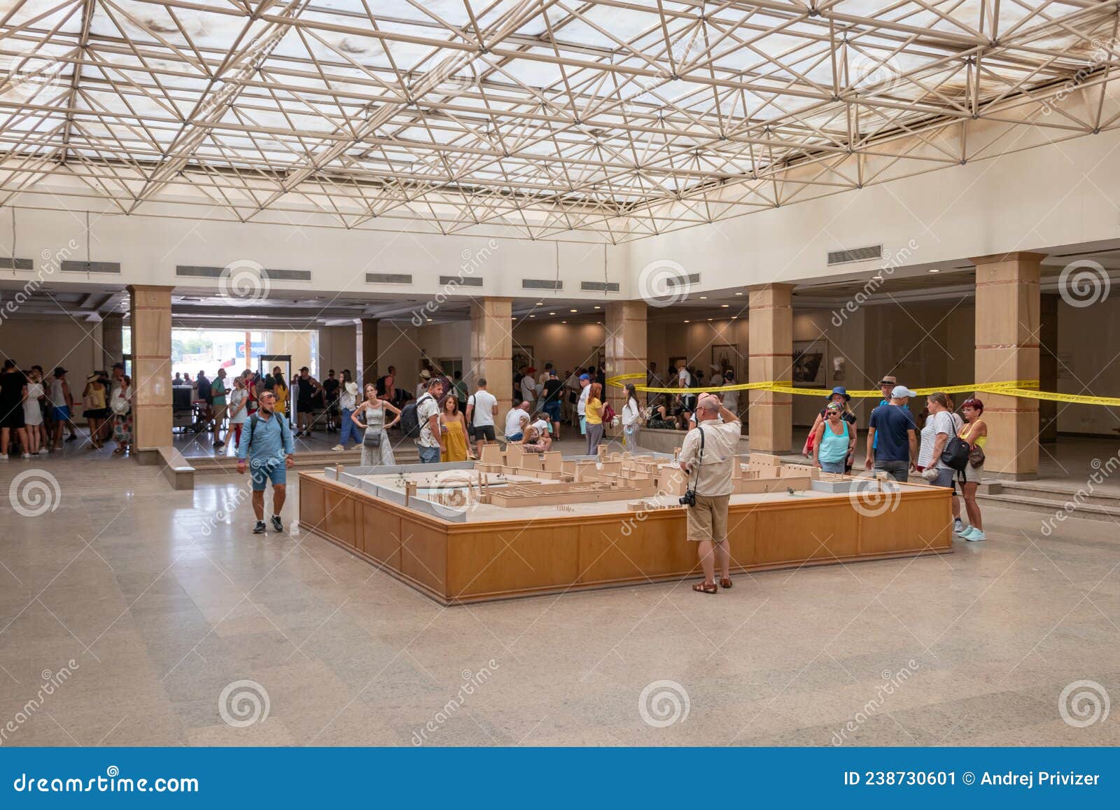 The Layout of the Temple Karnak in Luxor, Egypt. View of a Model of ...