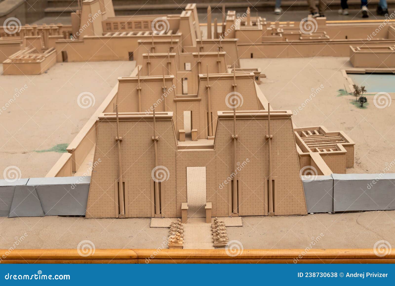 The Layout of the Temple Karnak in Luxor, Egypt. View of a Model of ...