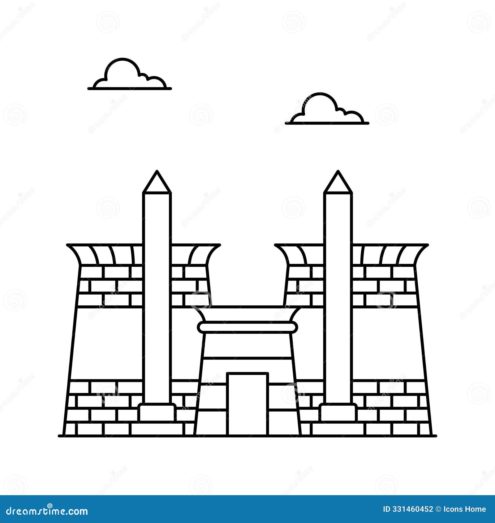 Luxor Temple stock illustration. Illustration of egyptian - 331460452