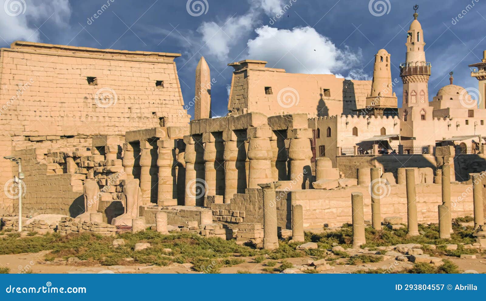 Luxor Temple, Central Temple of Amun-Ra, Luxor, Egypt Stock Video ...