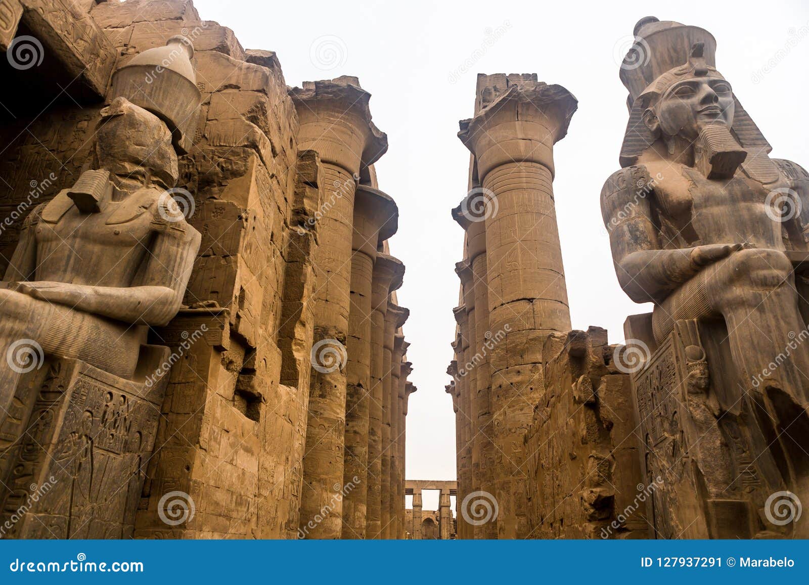 Luxor Temple, Karnak, Egypt. Stock Image - Image of sculpture, pharaoh ...
