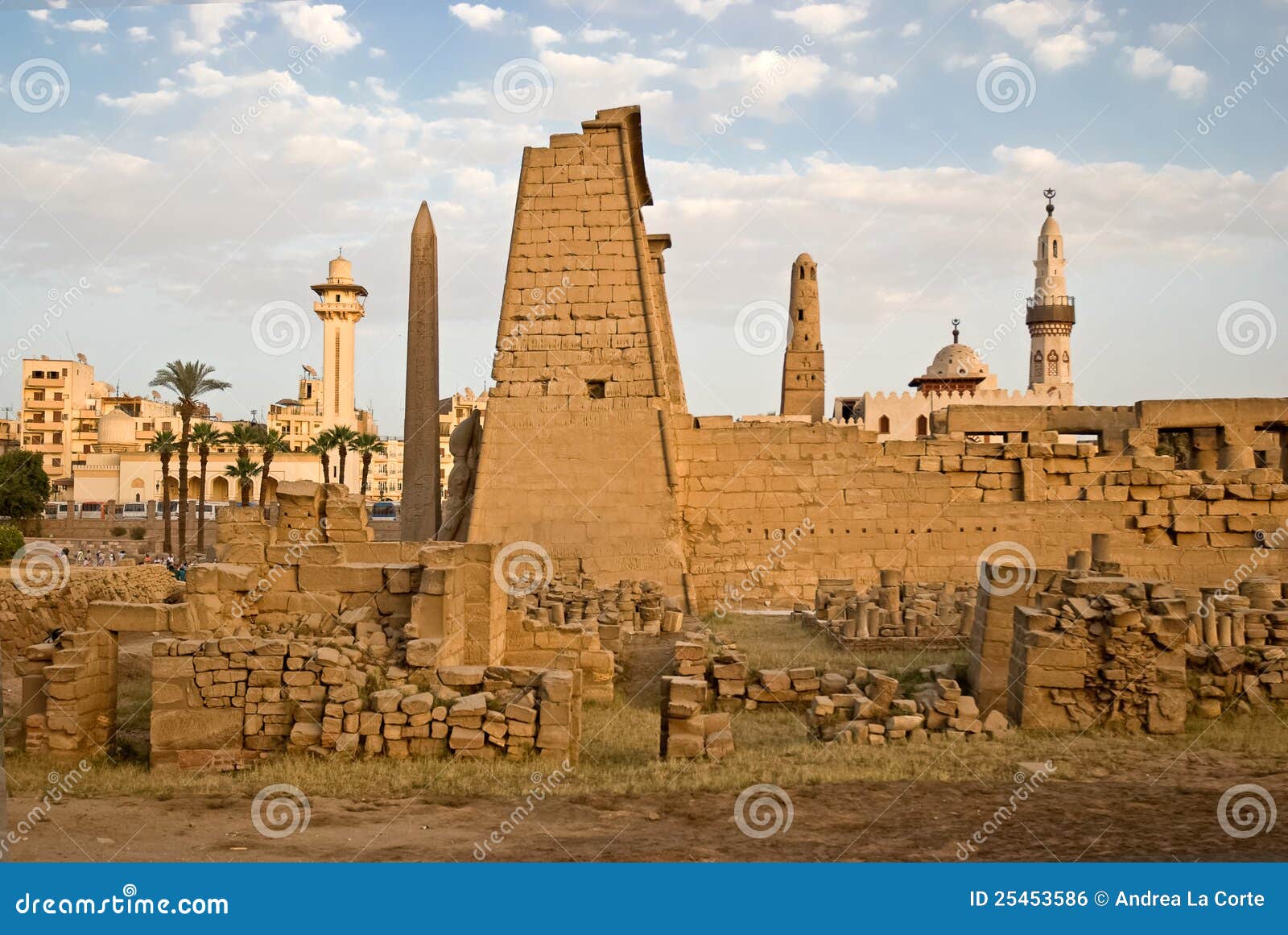 Luxor temple overview stock photo. Image of monument - 25453586
