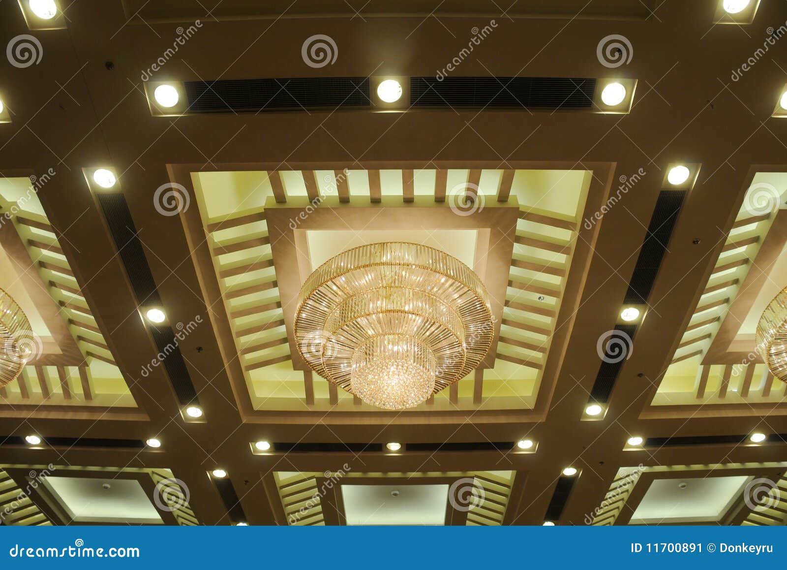 Luxuary Hotel Ceiling Lamps Stock Image - Image of architecture, modern ...