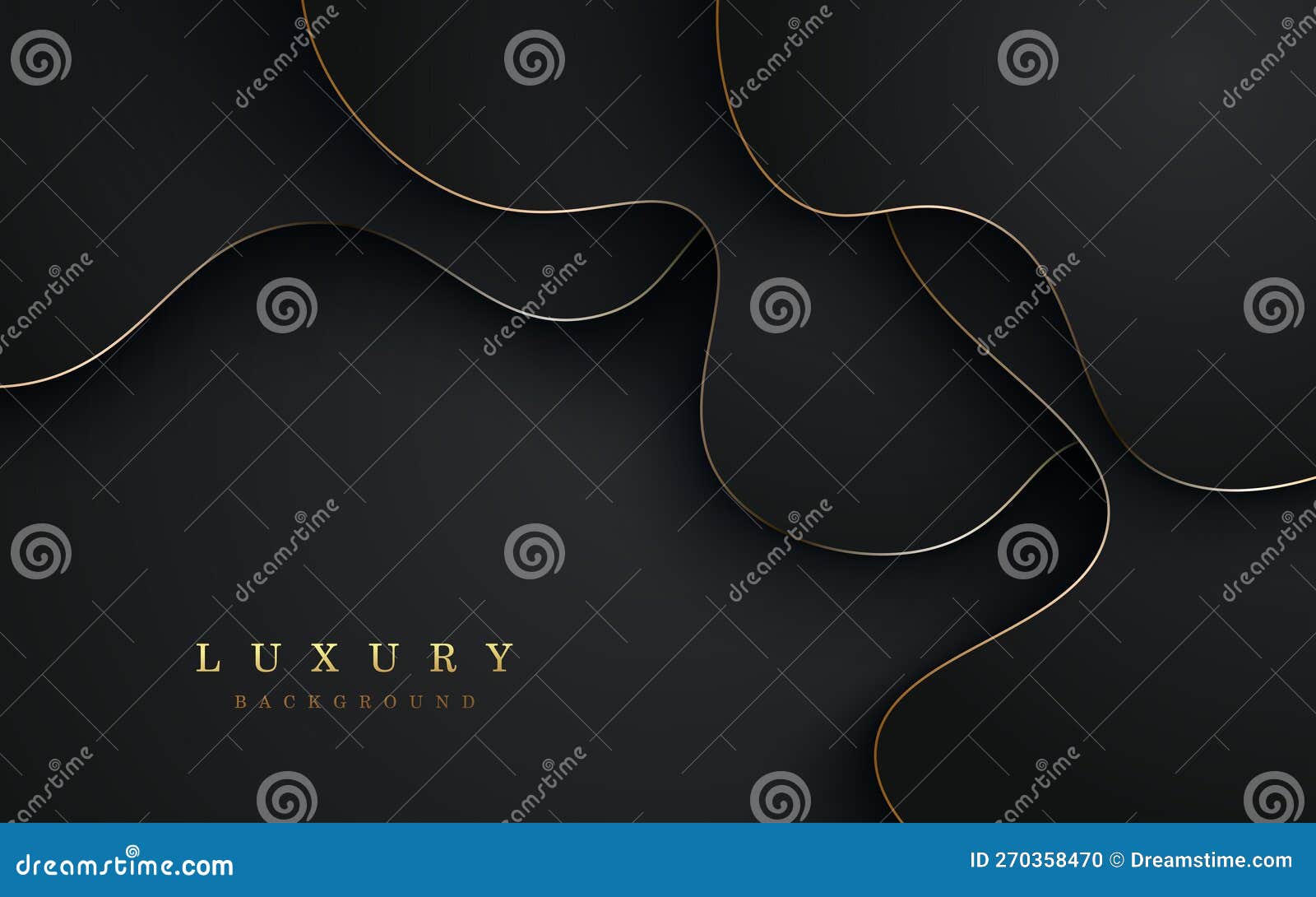 Luxurious Abstract Black Gold Line Overlap Layers Background. Stock ...
