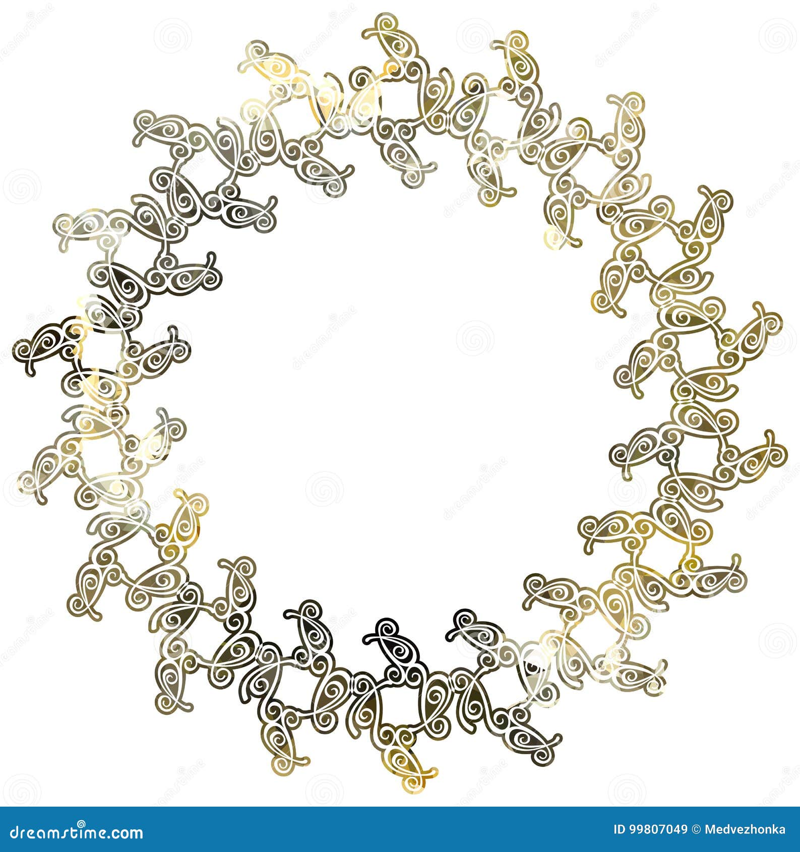 Luxurious Abstract Round Frame. Vector Clip Art. Stock Vector ...